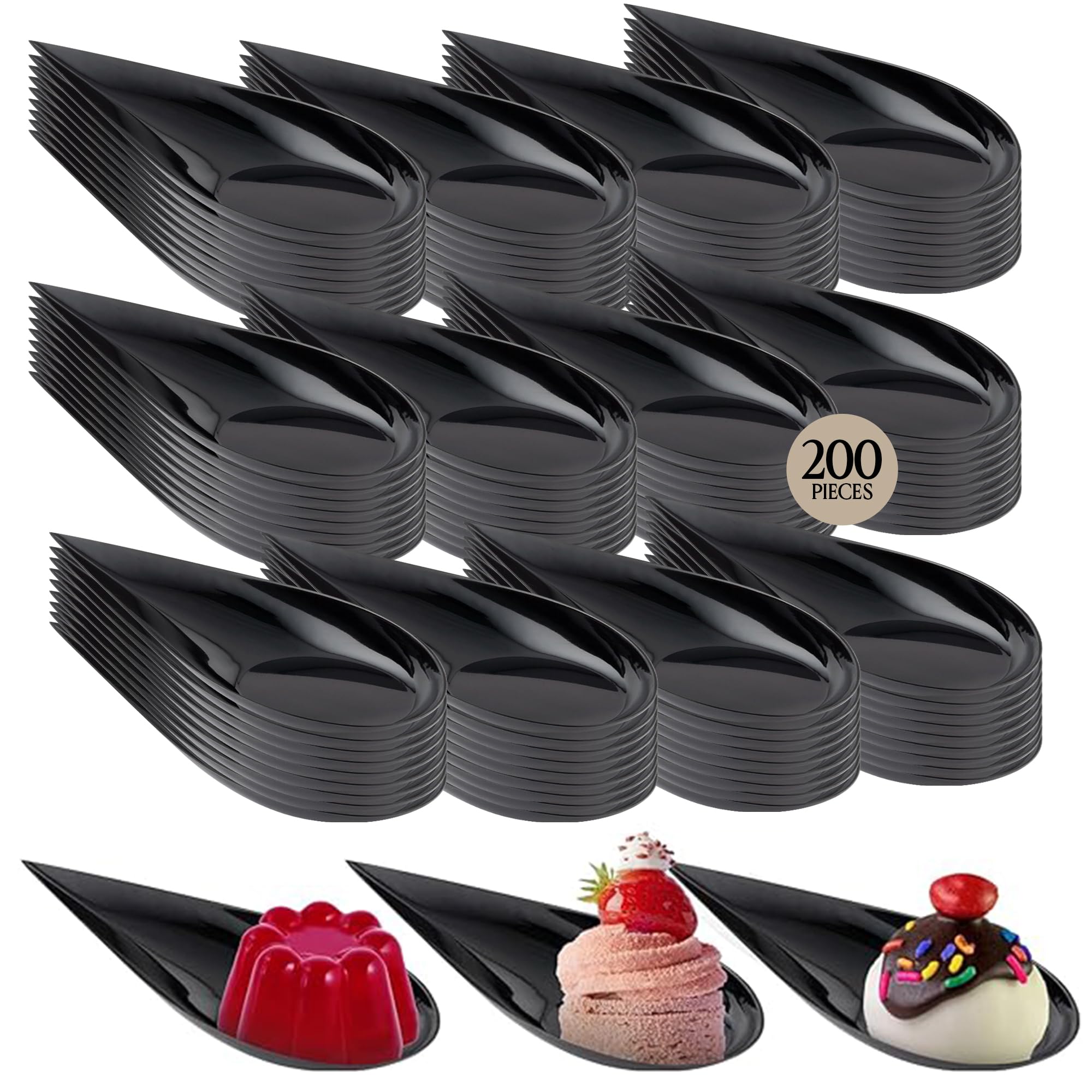 Amazon.com: SWEET FLAVOR 200 Pieces Teardrop Spoon Set, 1.5 Ounce ...