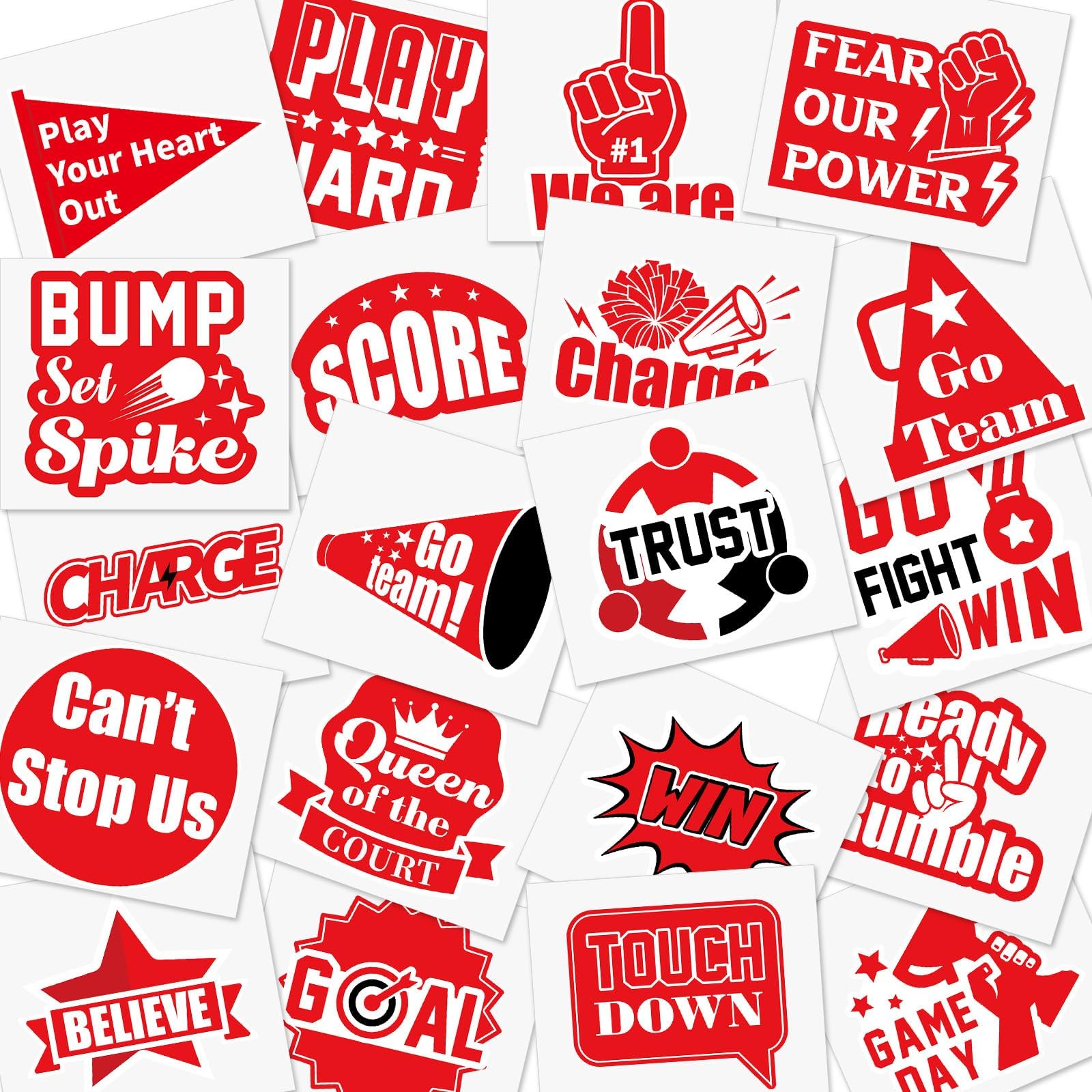 Amazon.com : Demissle 200 Pcs Team Spirit Temporary Tattoos ...