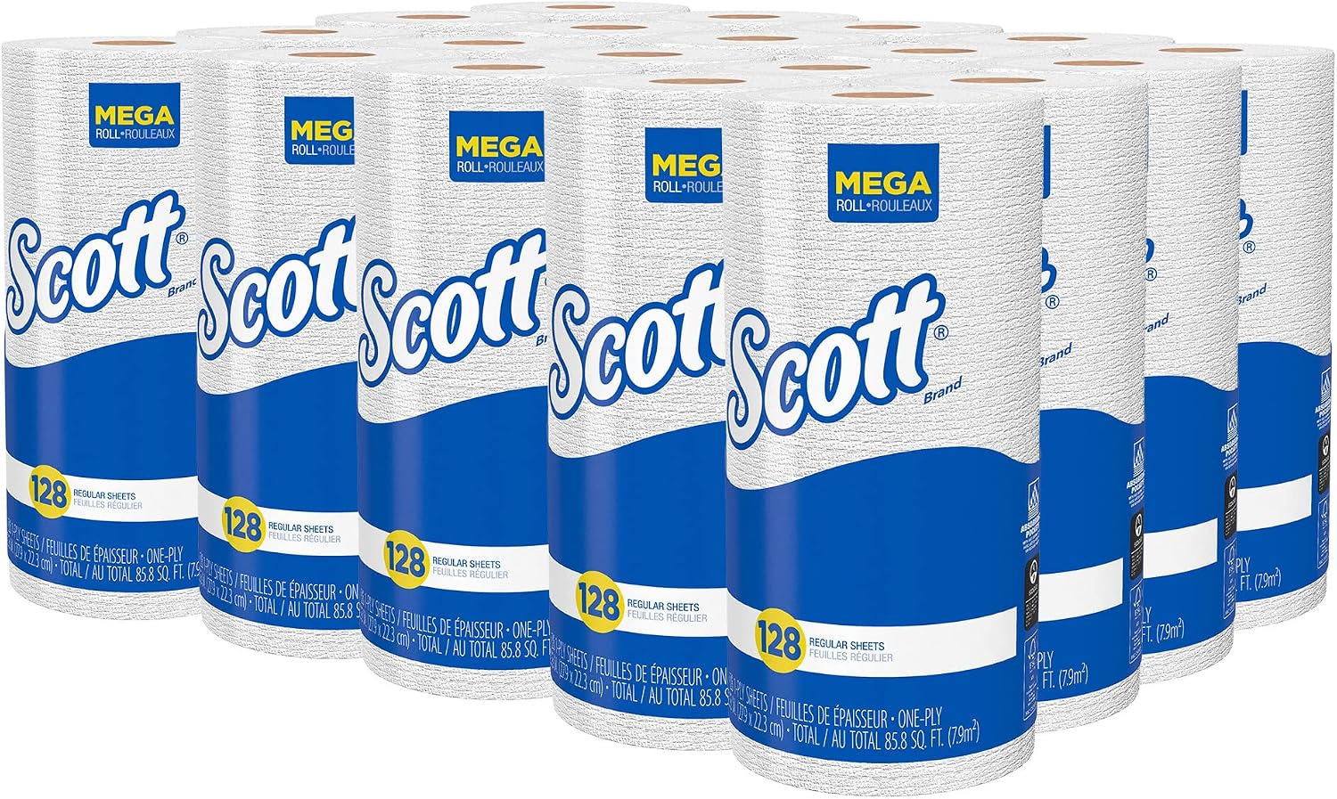 Scott Paper Towel -1 Ply -128 Sheets/Roll -128/Roll -8.87"x11" -White ...