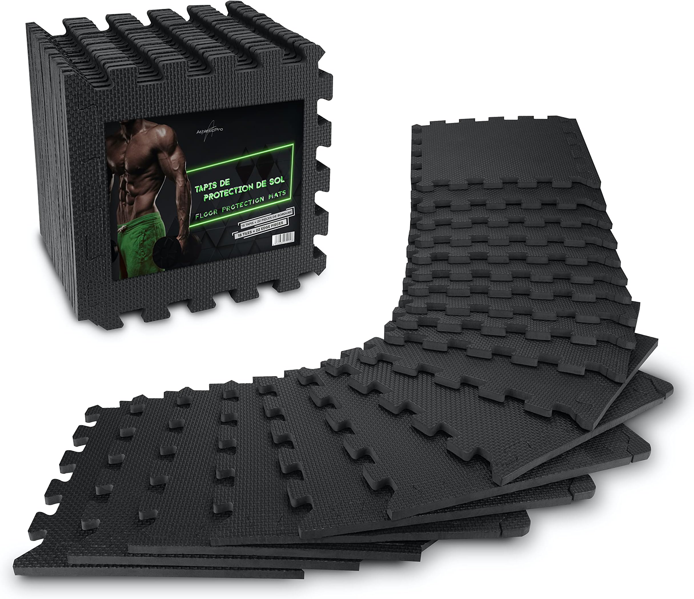 AthleticPro Tapis de protection de sol Fitness - tapis de sol extra ...