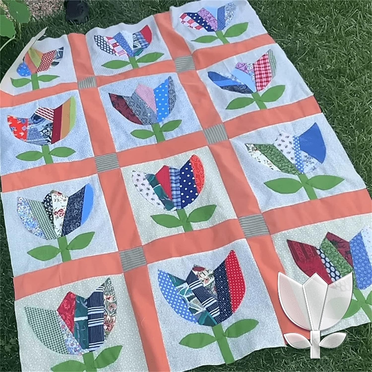 Amazon.com : Cute Tulip Pattern Sewing Template for Creating Chic Quilt ...