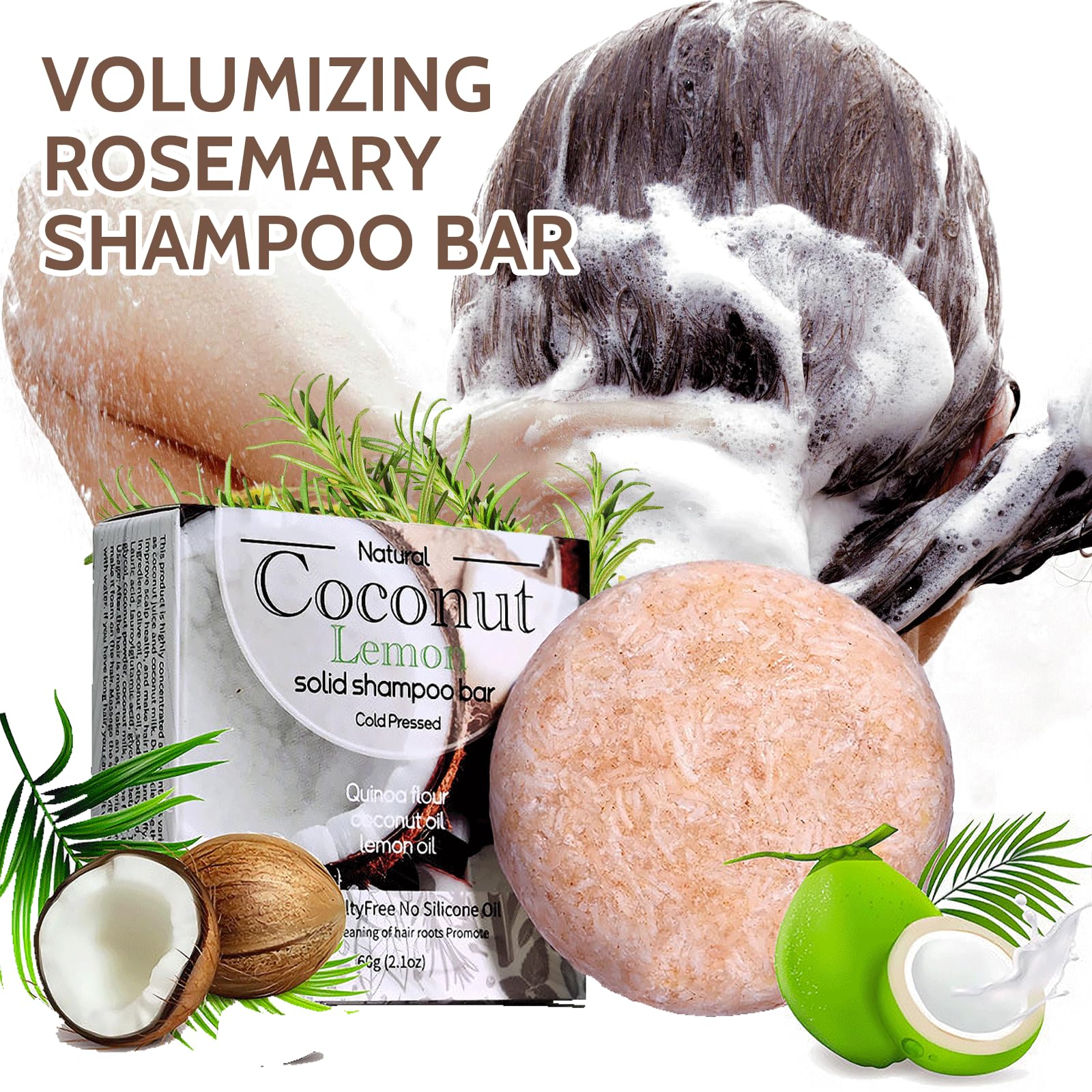 Rice Shampoo Bar,2PCS Rice Water Shampoo Bar with Shea Butter,Coconut ...