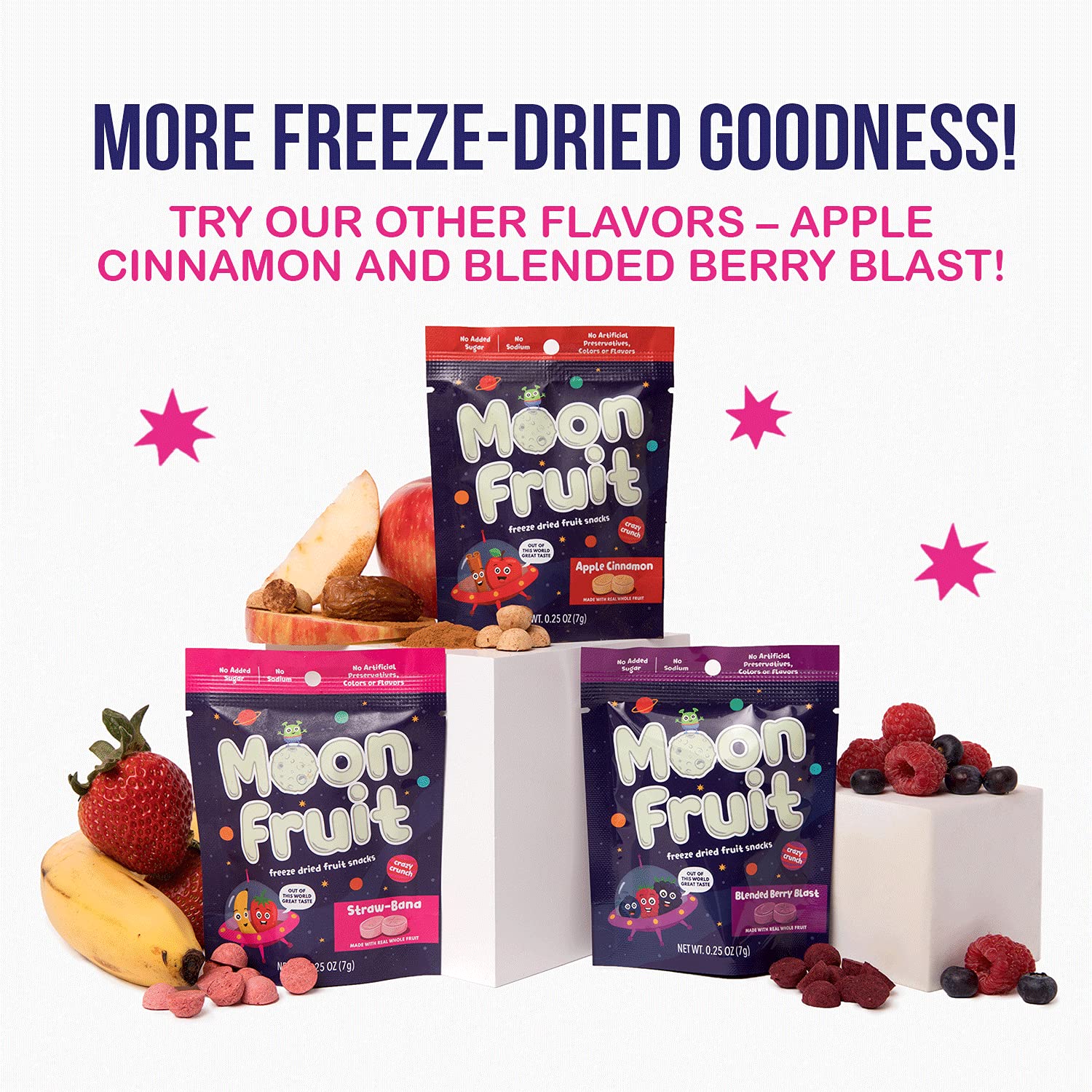 Moon Fruit Snacks de frutas liofilizadas Snacks de frutas para niños ...