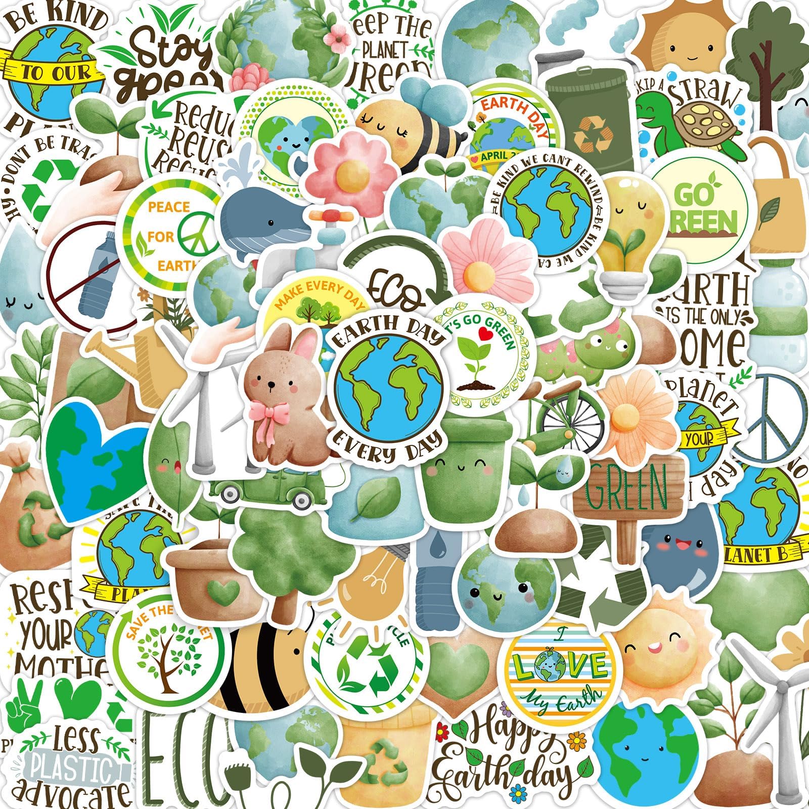 Amazon.com: Lucleag 360 PCS Happy Earth Day Stickers for Kids, Round ...