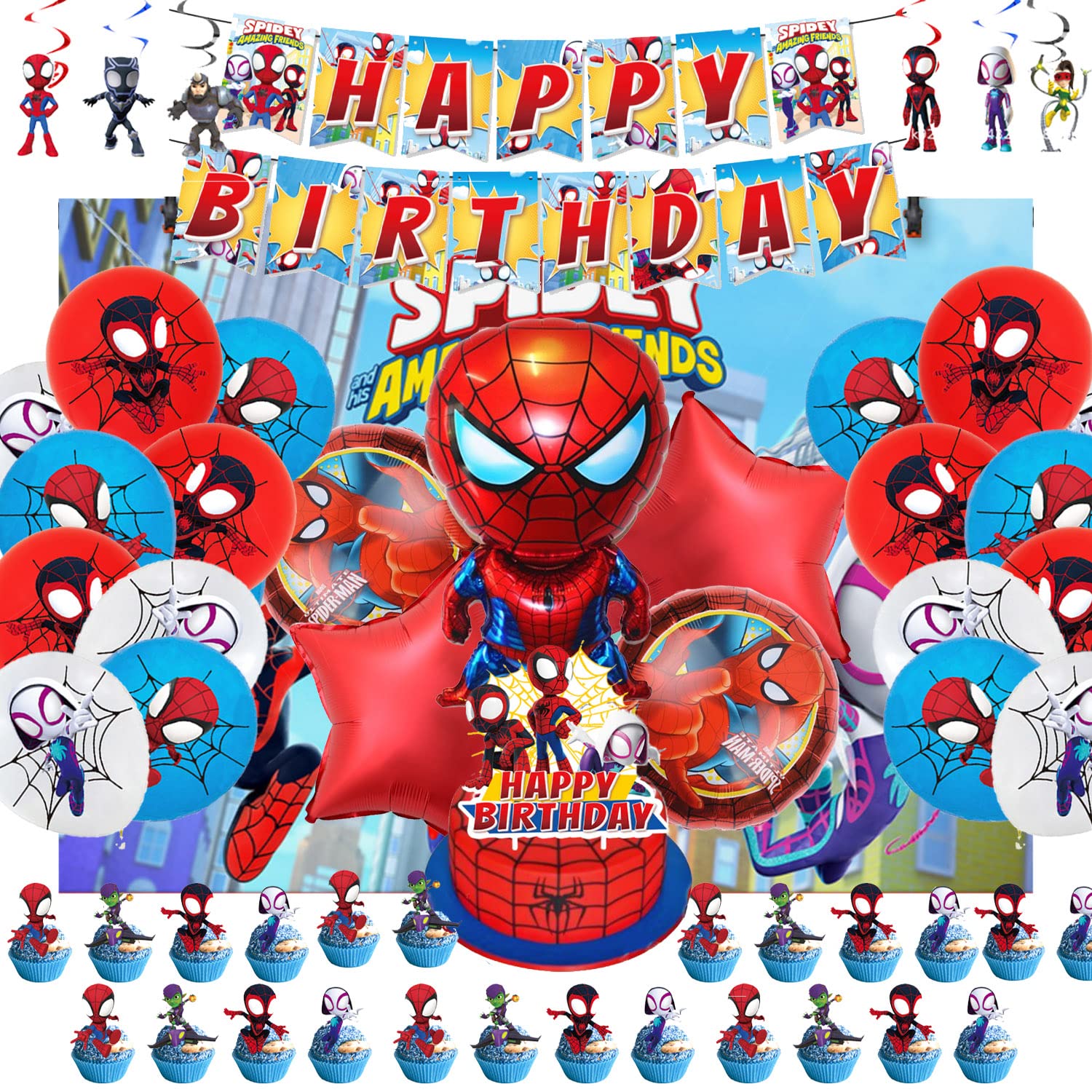 Buy Spidey and His Amazing Friends Party Supplies, Spidey Birthday ...