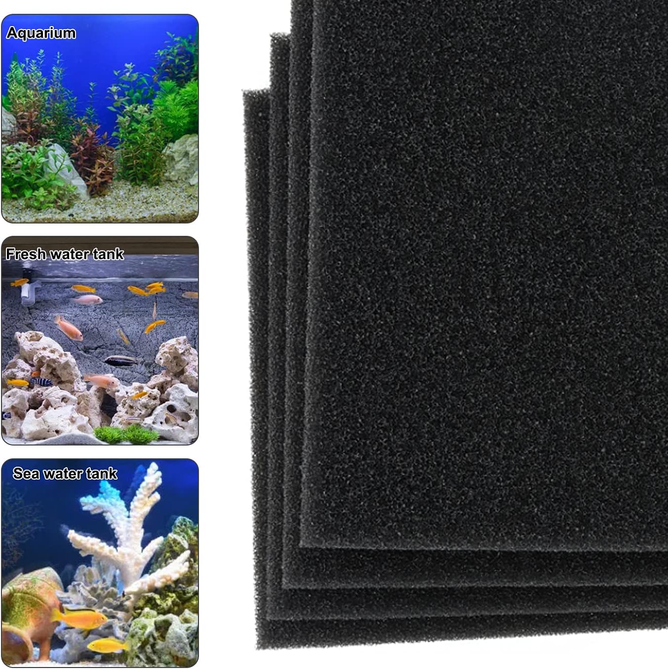 WXJ13 6 Pcs Aquarium Bio Sponge Sheet Filter Foam Philippines | Ubuy