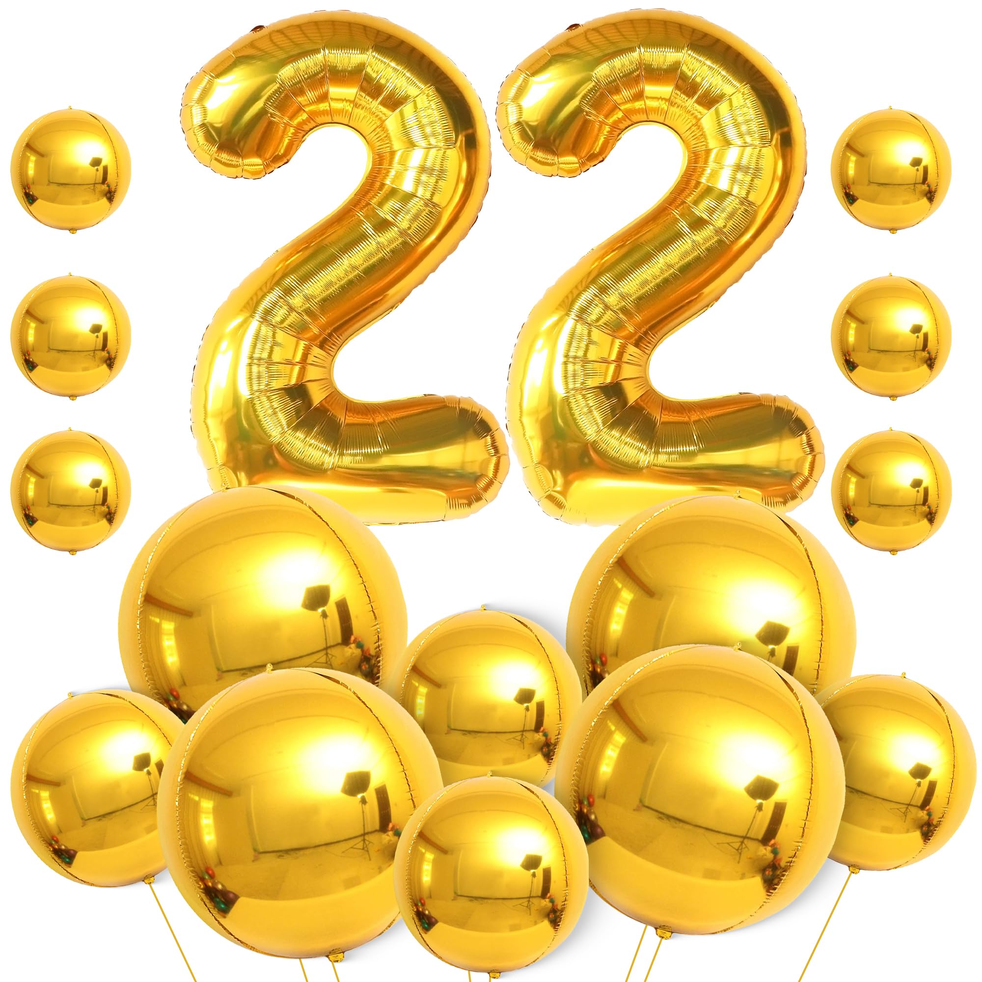 Giant Gold 2022 Number Balloon Kit Theme Special