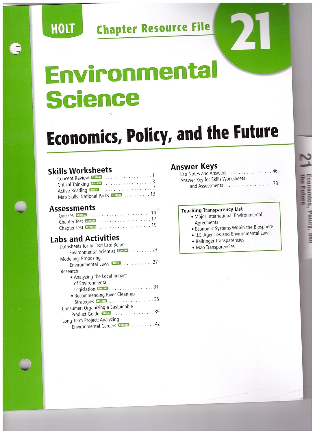 Amazon.com: Ch Res File #20 Env Sci 2006: 9780030415326: Holt, Rinehart ...