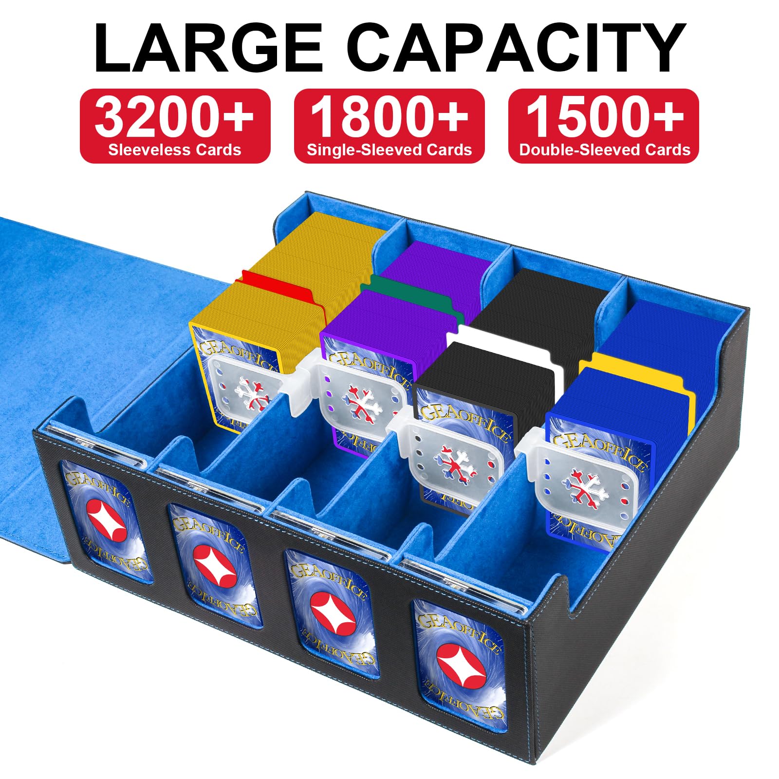 Deck Case With Display Trading Card Storage Box With Commander Display ...