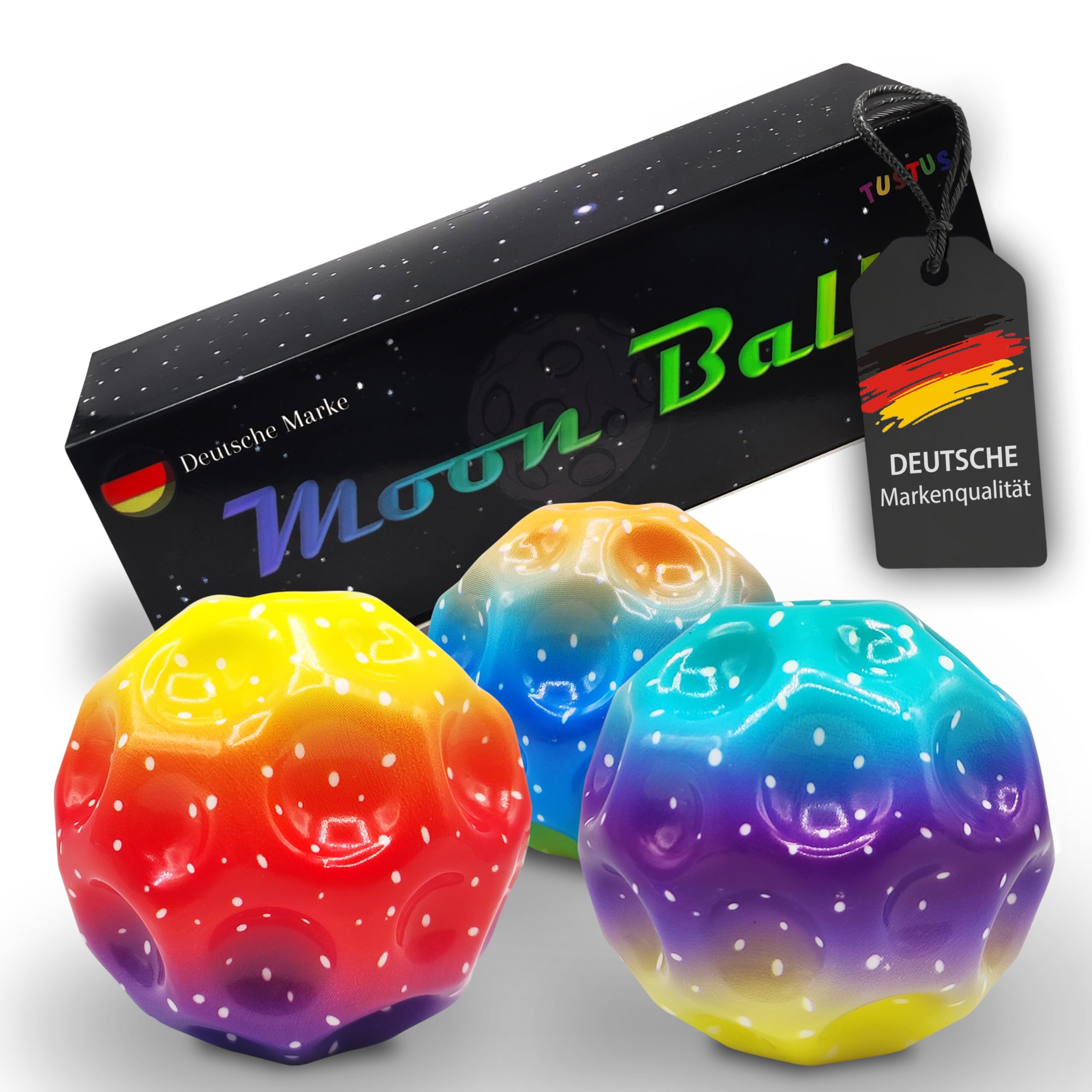 TUSTUS - Moon Ball 3 Stück – 70 mm Jump Ball – Hoch Springender ...