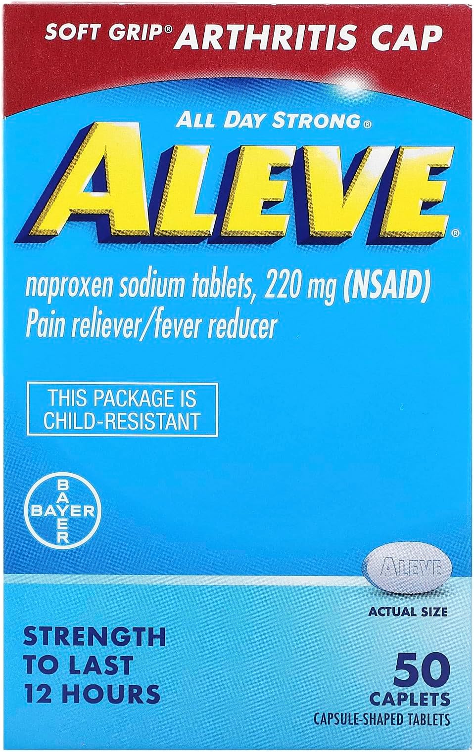 Amazon.com: Aleve, All Day Strong Caplets Soft Grip Arthritis Cap Pain ...