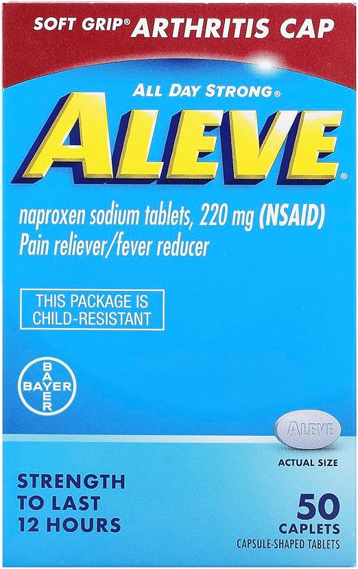 Amazon.com: Aleve, All Day Strong Caplets Soft Grip Arthritis Cap Pain ...