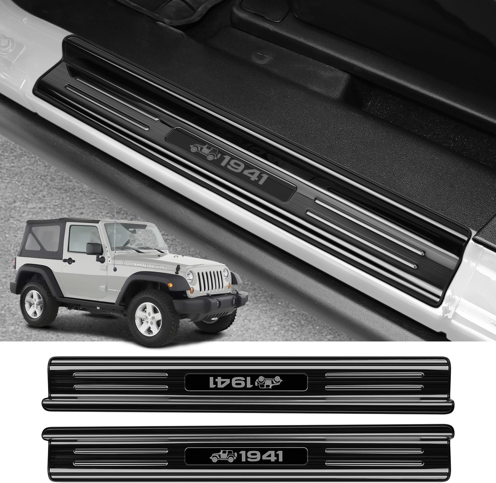 Amazon.com: iPick Image Compatible with Jeep Black Real Carbon Fiber 4 ...