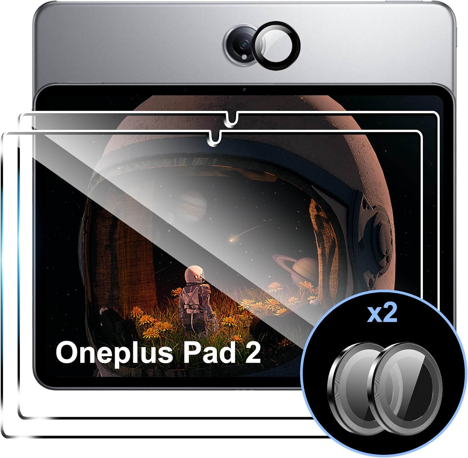 Amazon.com: Suttkue for OnePlus Pad 2 12.1 inch Screen Protector＆Camera Lens Protector,9H ...