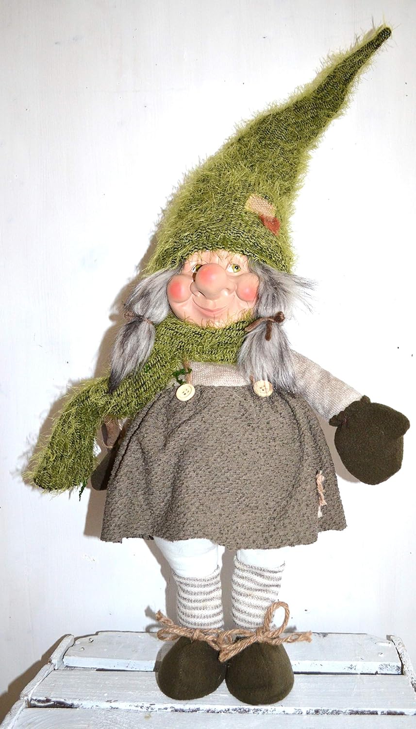 Amazon.de: Jürgen Schleiß Konfektion Deko Figur Wichtel Gnom Zwerg grün ...