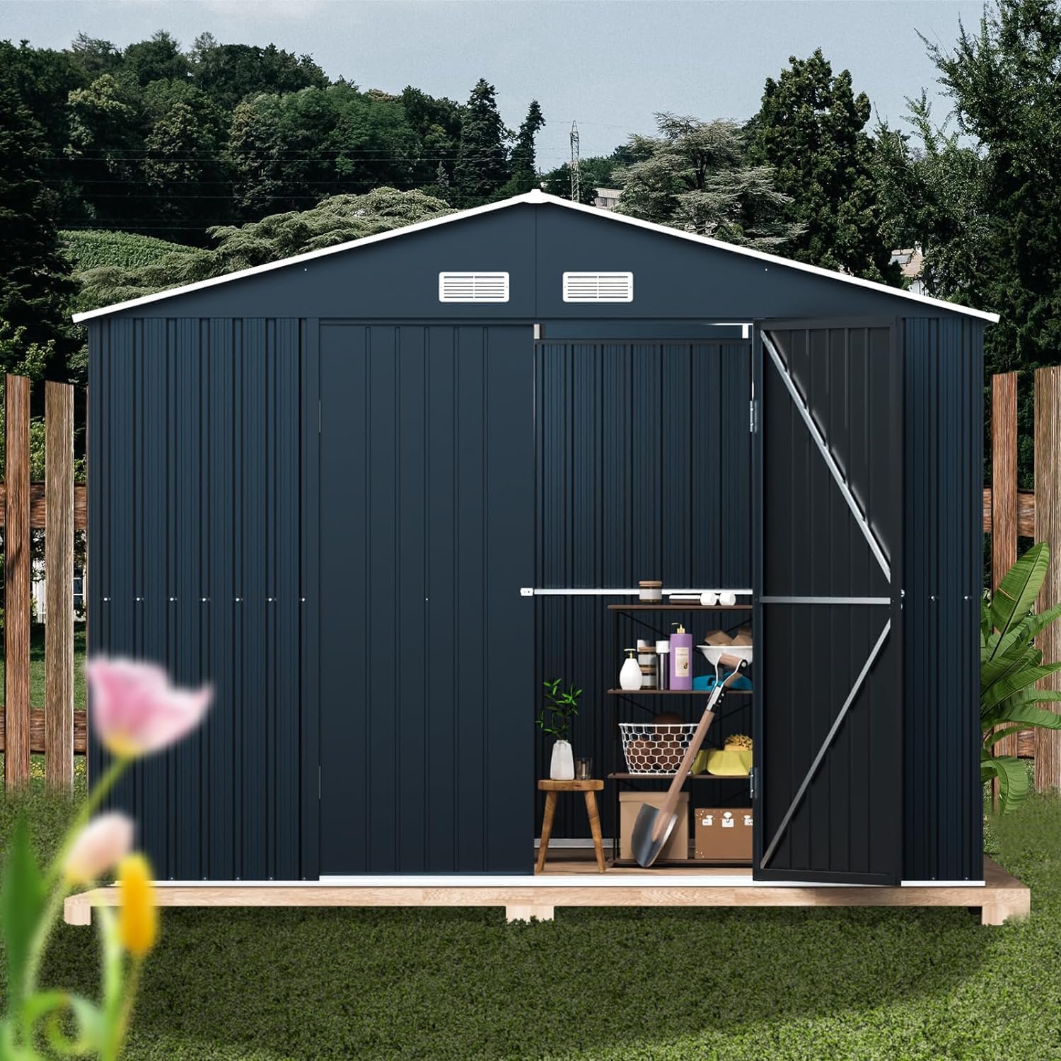 EMONIA 8x8FT Shed Prefab unfoldable House casas Australia | Ubuy