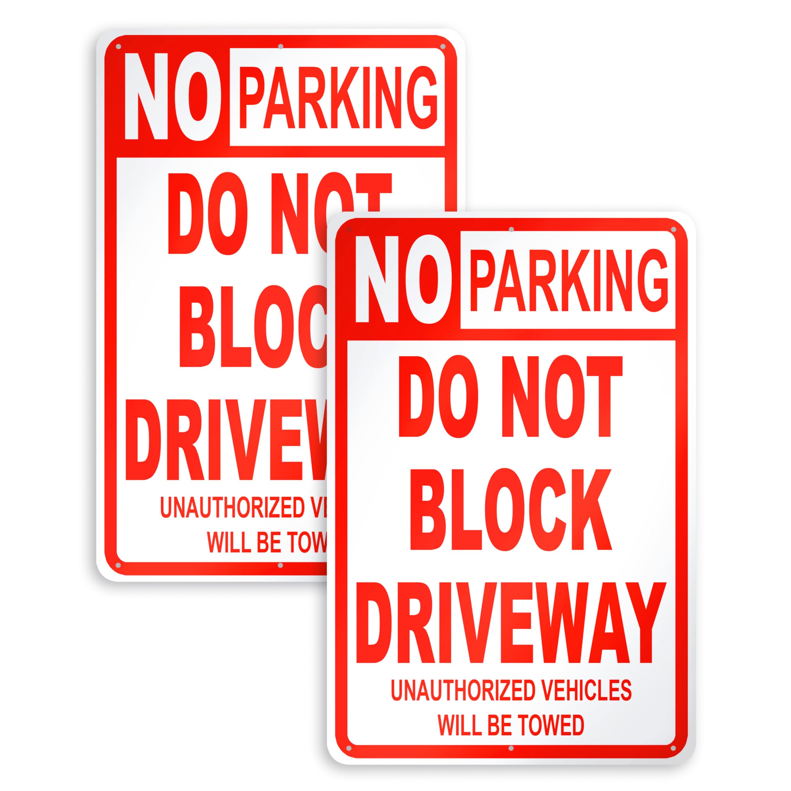 Amazon.com: No Parking Signs Do Not Block Driveway Sign - 10x14 ...