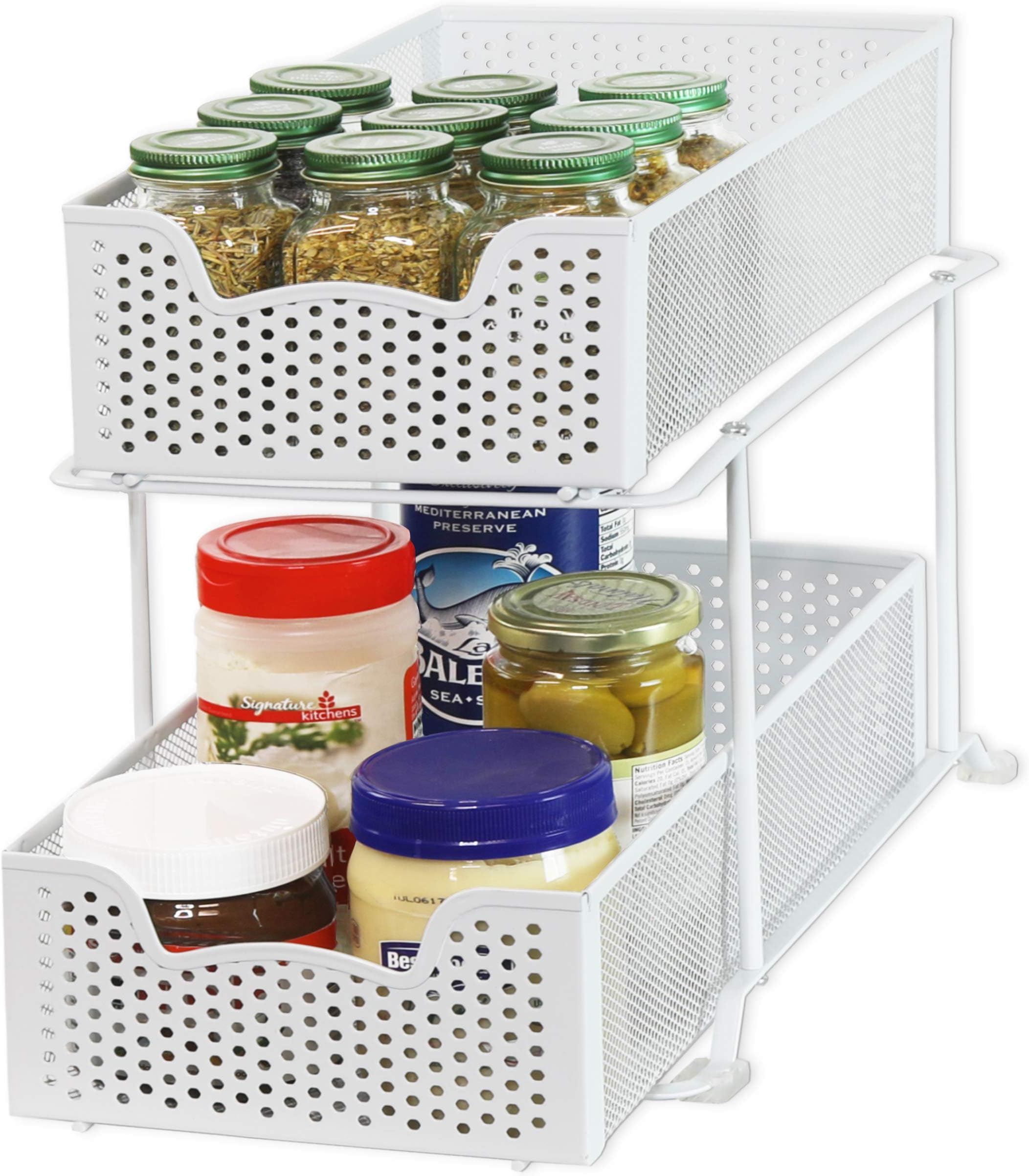 Amazon.com: NEX 2 Tier Sliding Basket Organizer Drawer Organizer ...