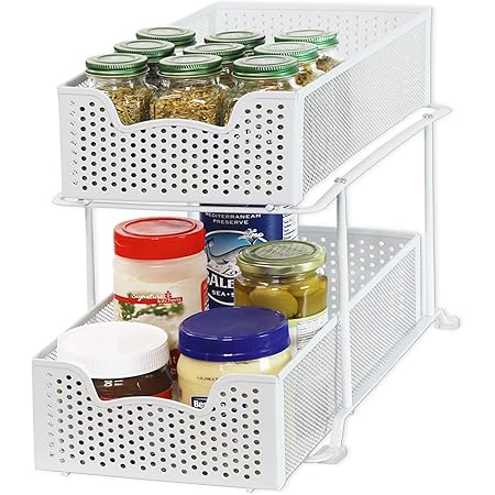 Amazon.com - Simple Houseware Stackable Under Sink Cabinet Sliding ...