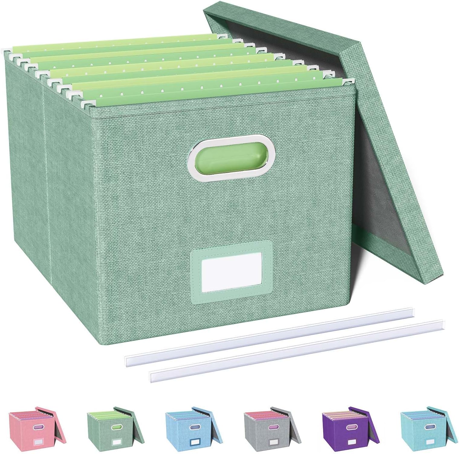 Amazon.com : Tcbelosion Collapsible File Organizer Box with Handle ...