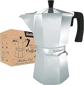 Amazon.com: Sisitano Espresso Maker, 9oz Moka Pot 6 expresso cups ...