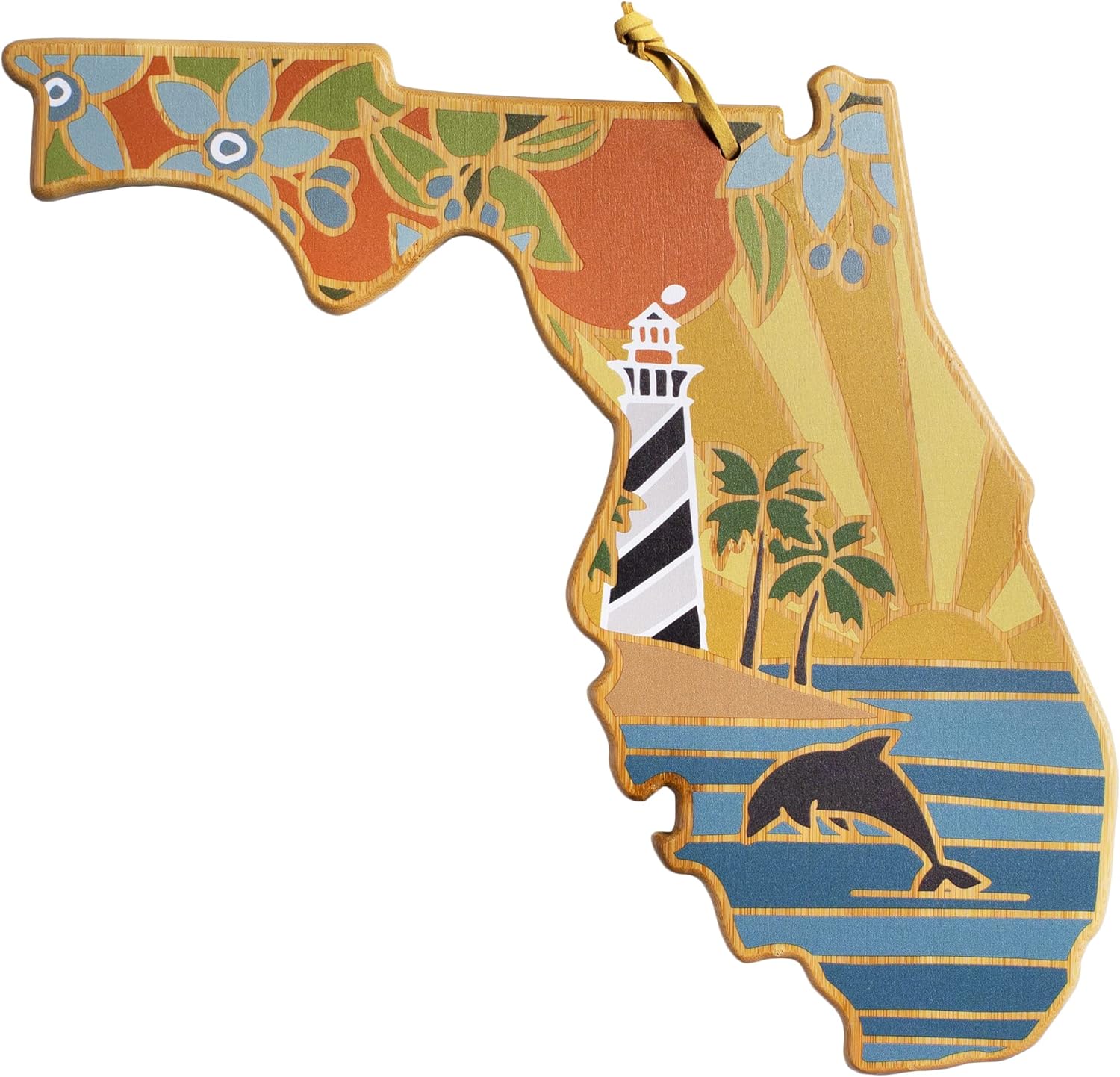 Amazon.com | Totally Bamboo Florida State Shaped Cutting Board and ...