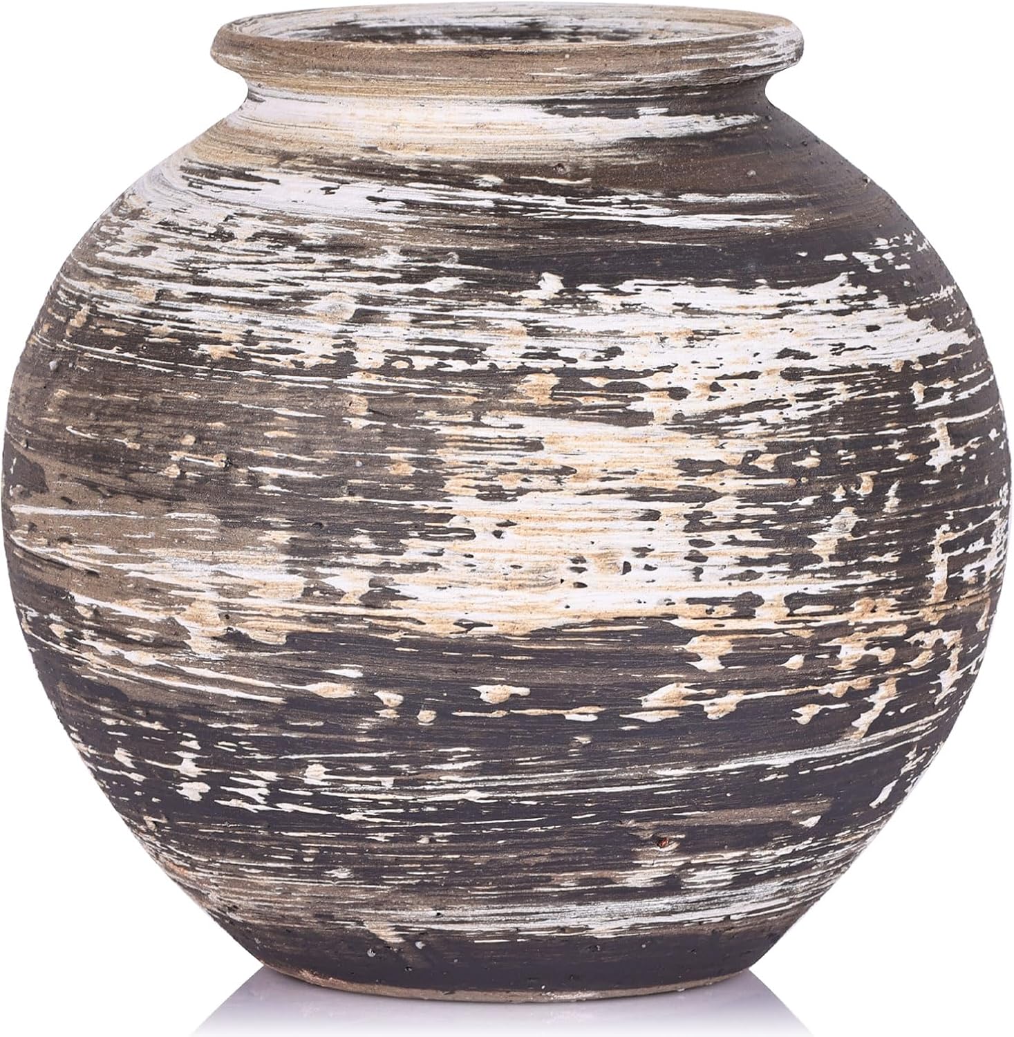 Amazon.com: Rustic Terracotta Vase for Farmhouse Decor, Large Vintage ...