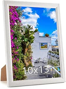 Amazon.com - 10x13 Wood Frame White, Natural Woodgrain 13x10in Picture ...