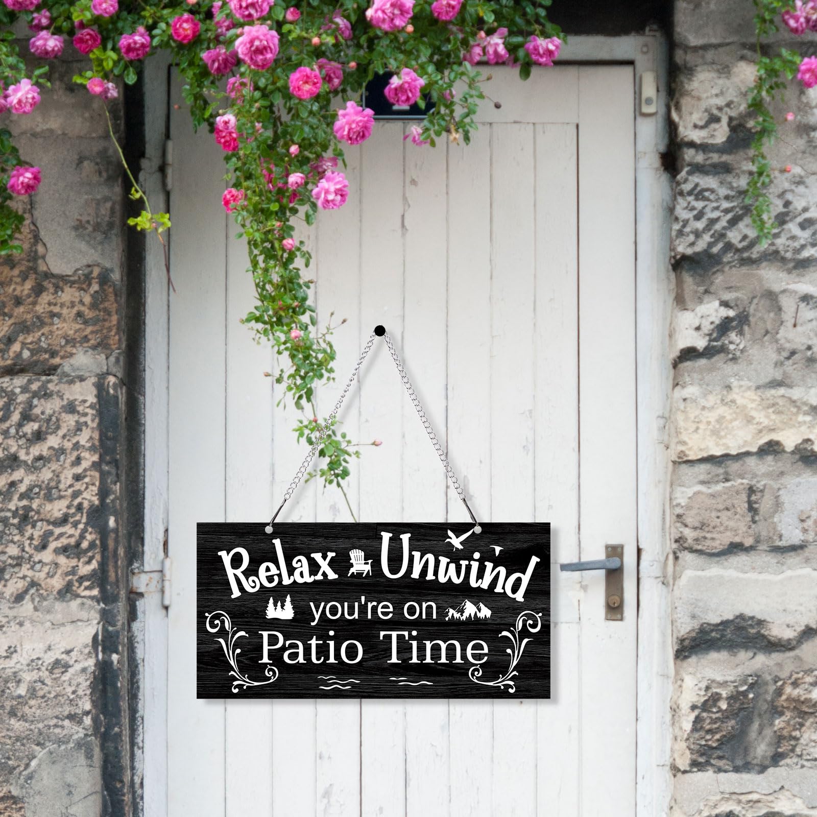 Snapklik.com : Hotop Outdoor Patio Sign Decoration Metal Patio Signs ...