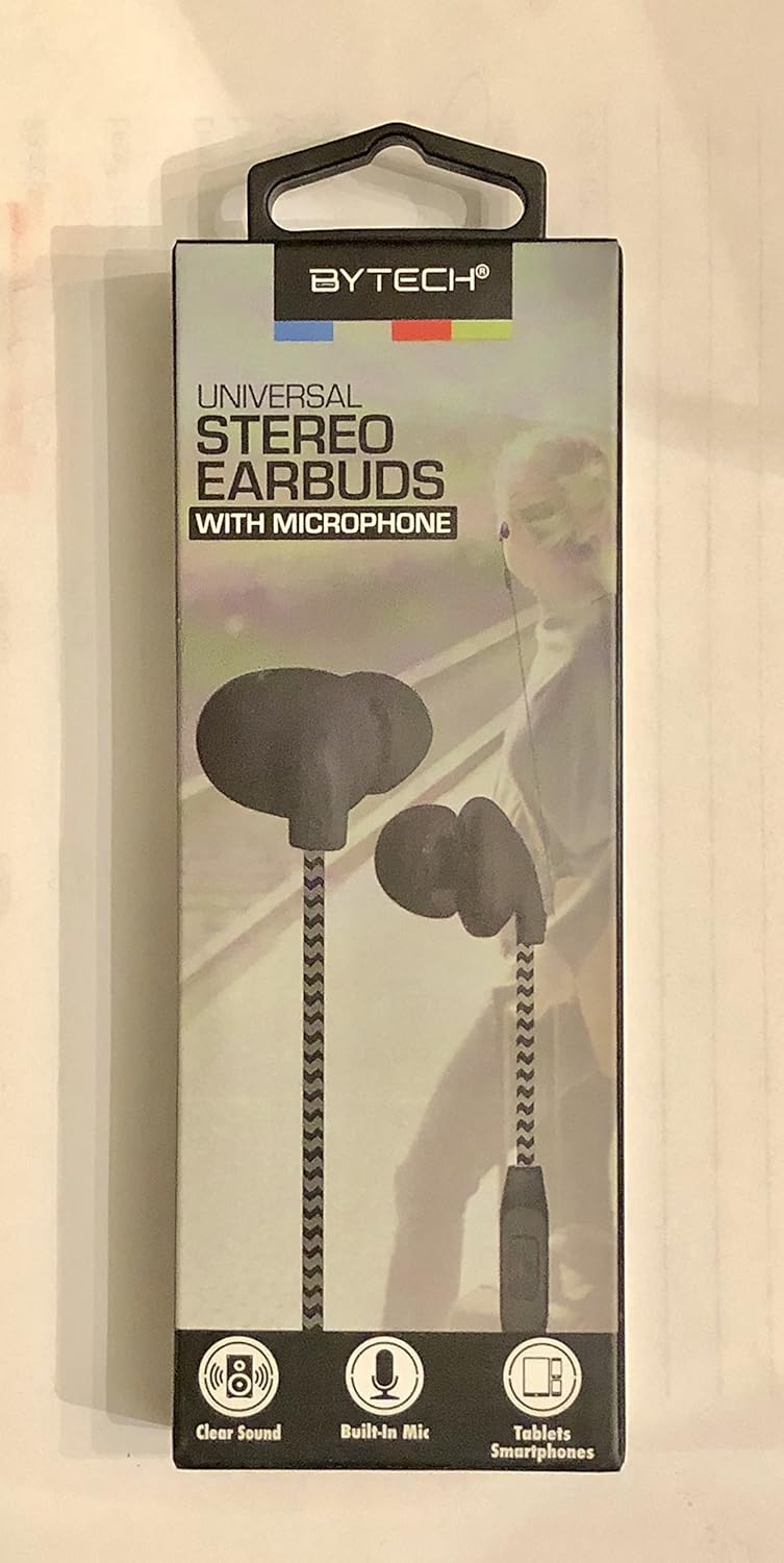 Amazon.com: Bytech Wired Earbuds, Black, BYAUEB128BK : Electronics
