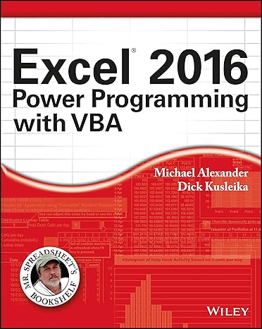 Excel 2016 Power Programming with VBA (Mr. Spreadsheet's Bookshelf ...