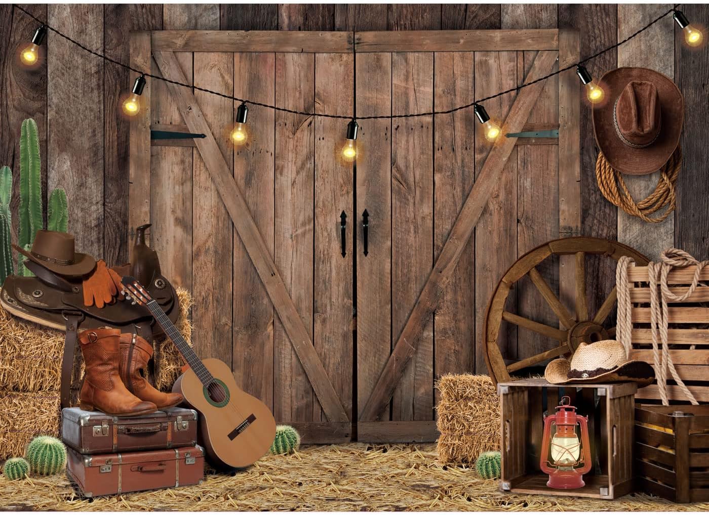 Amazon.com : Maijoeyy 7x5ft Western Backdrop Wild West Wooden House ...