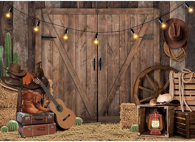 Amazon.com : Maijoeyy 7x5ft Western Backdrop Wild West Wooden House ...