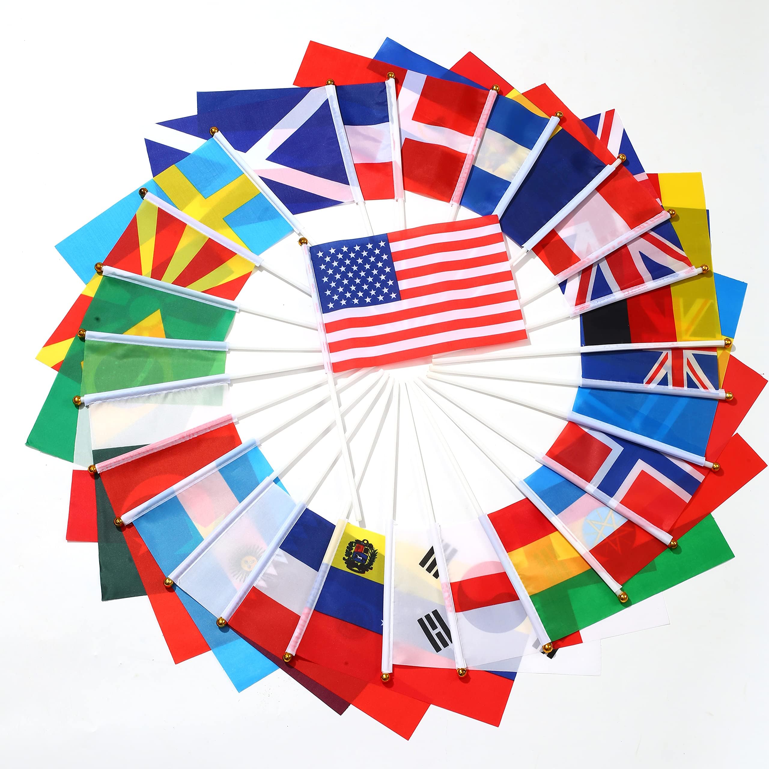 Amazon.com: 12x18 12"x18" Set of 20 Latin American Countries Stick Flag ...