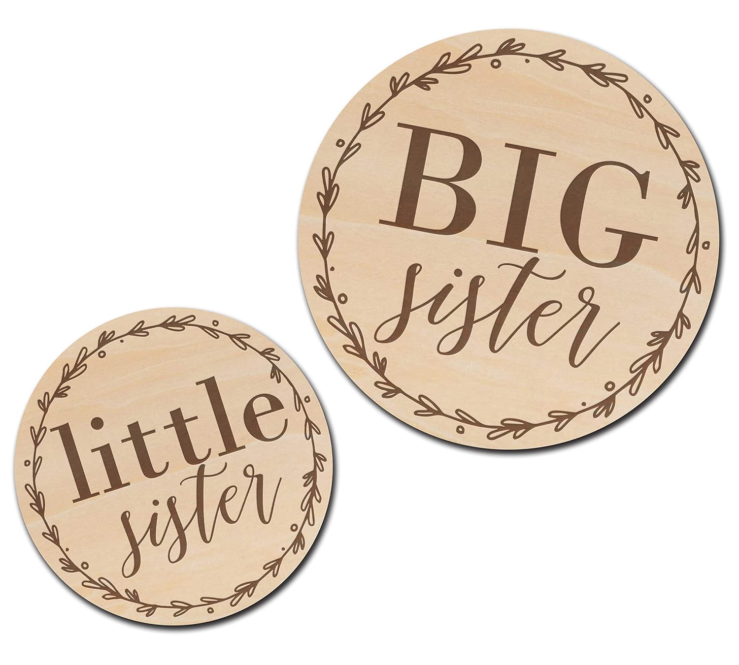 Amazon.com: Big Sister and Little Sister Wood Signs - Sibling Décor ...