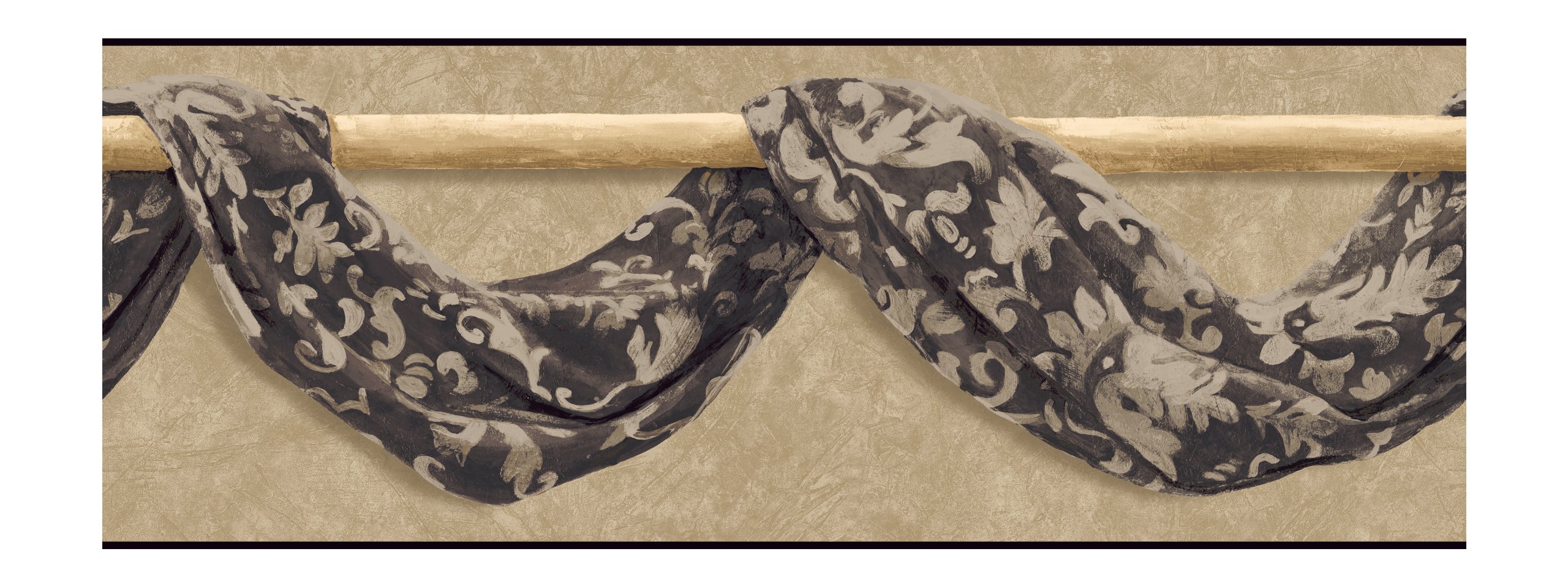 RoomMates York Wallcoverings BG1716BDSMP Border Portfolio Swag 8-Inch x ...