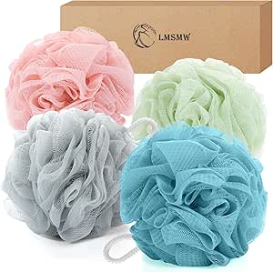 Shower Puffs Loofahs Luffa Sponges for Men Women Body Wash, Bath Sponge ...