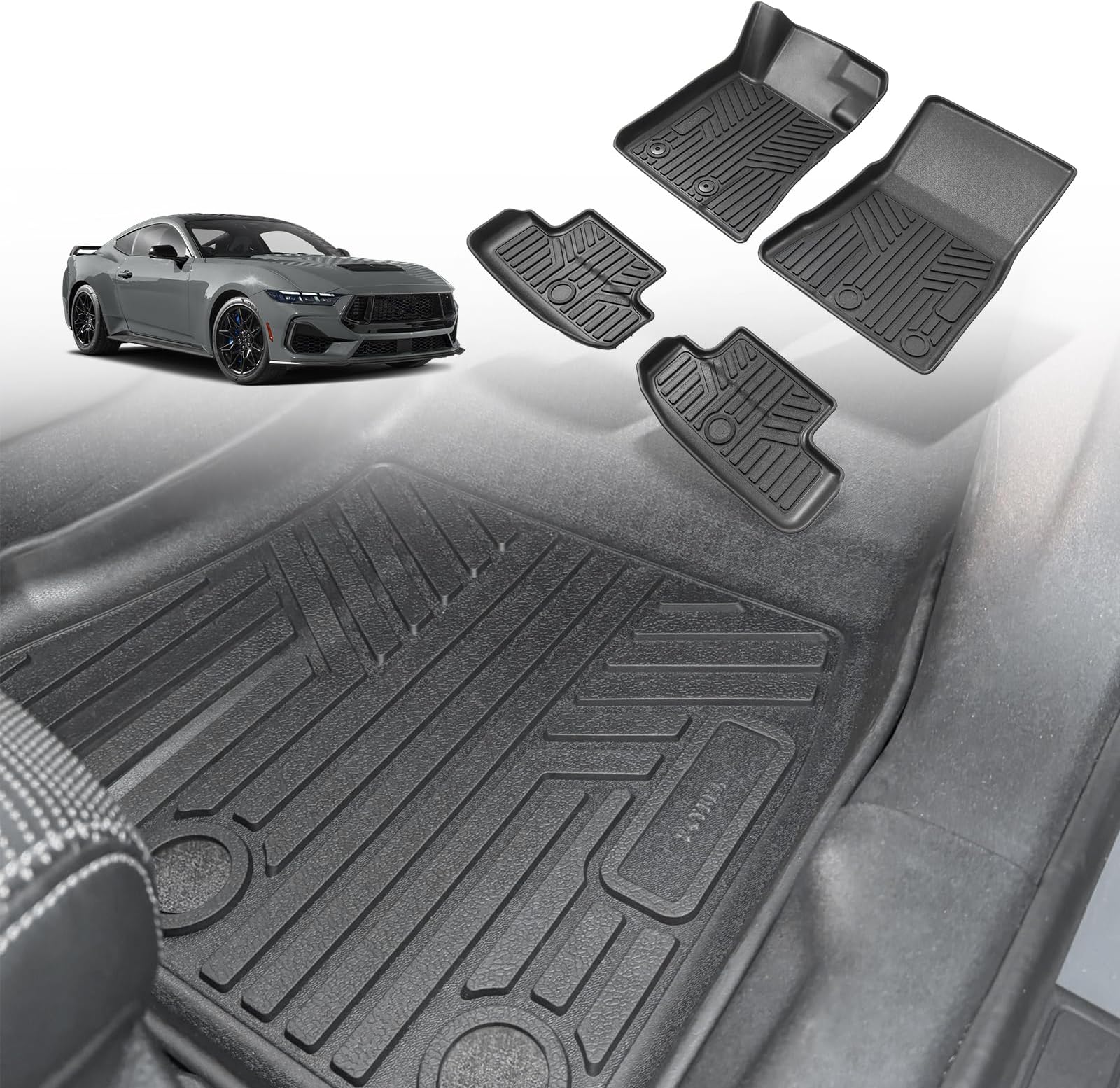Amazon.com: TripleAliners Floor Mats Front Rear Full Set Compatible ...