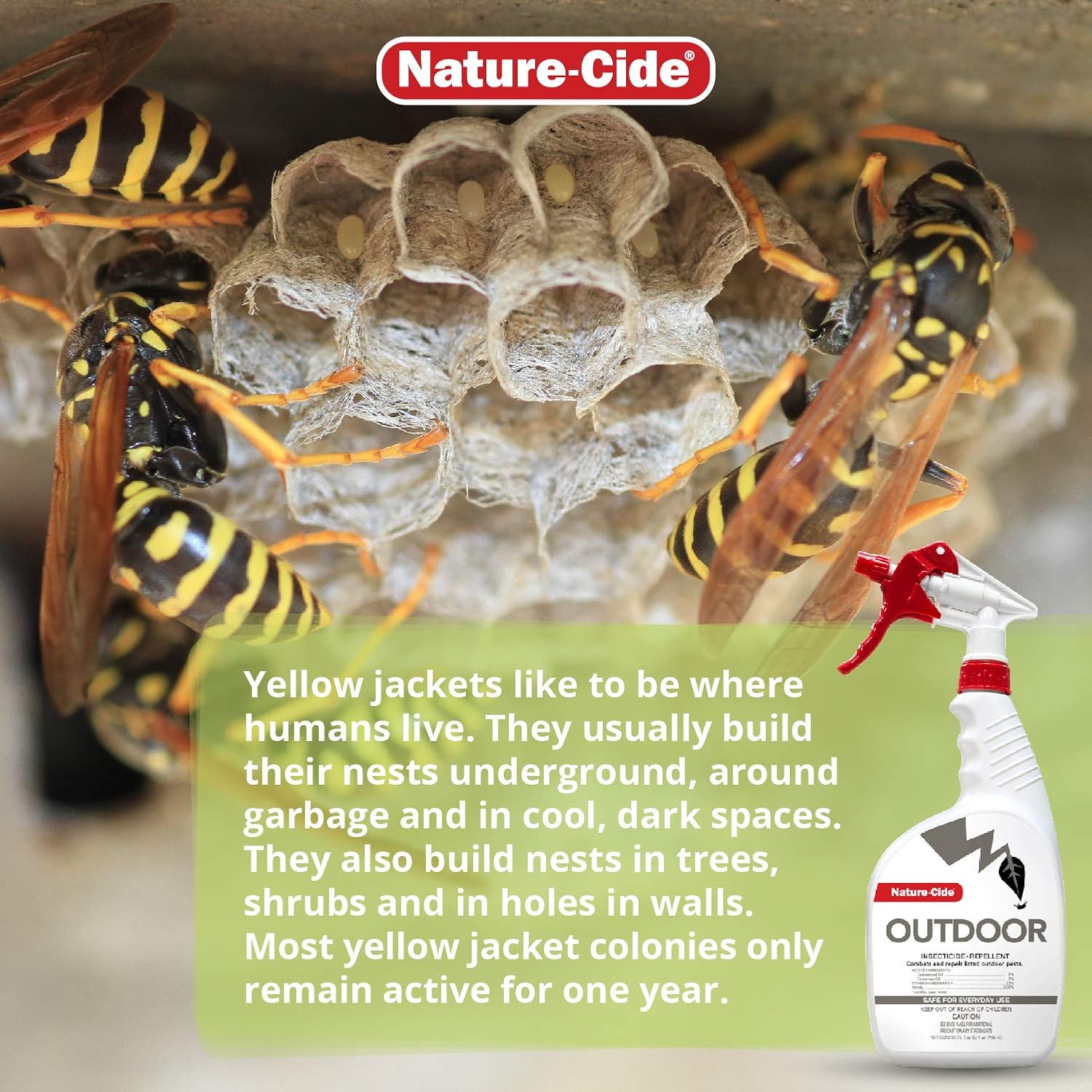 Nature-Cide al aire libre Insecticida y repelente Repelente de plagas ...