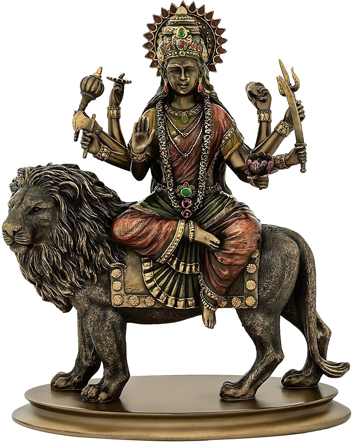 Buy Durga Female Hindu Statue with Lion- Divine Durga Maa/Sherawali ...