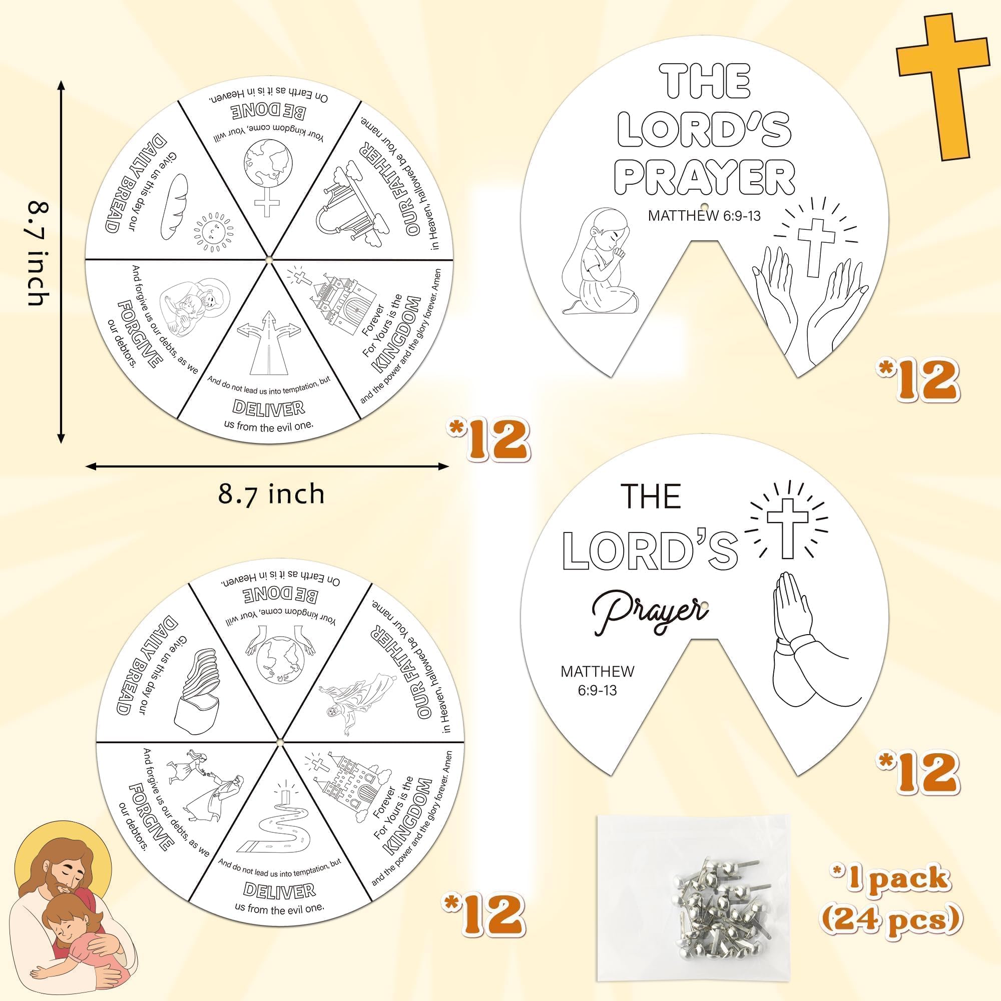 Snapklik.com : AsodSway Christmas Religious Paper Crafts Coloring ...