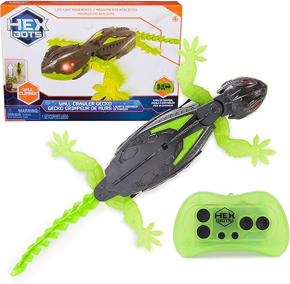 Amazon.com: HEX BOTS Wall Crawler Gecko with Official Wall Climber ...