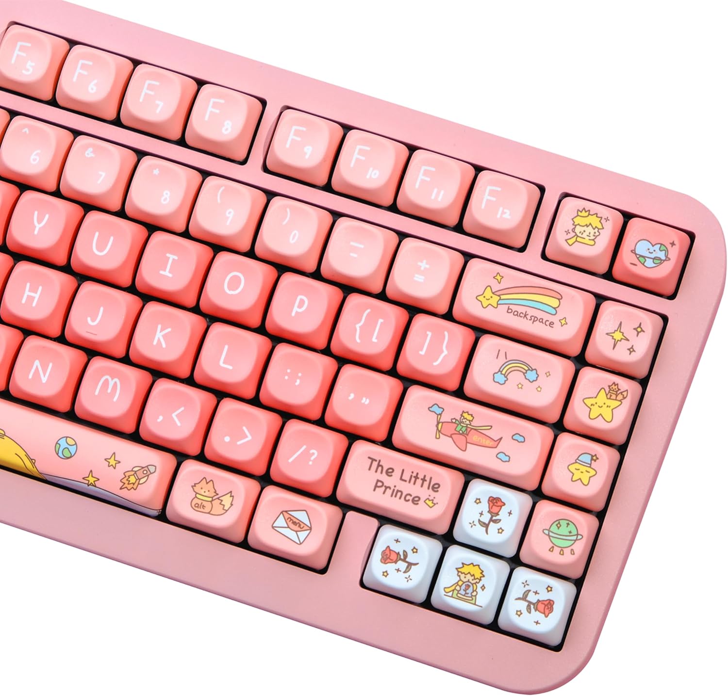ZXMICYFA Keycaps,126 Keys Dye-Sublimation Cute MOA Profile PBT Keycap ...