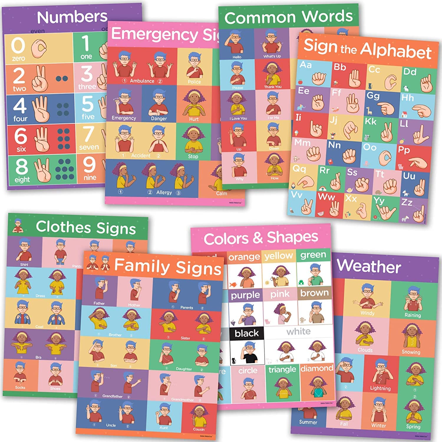 Buy Hubble Bubble KidsSign Language S For Classroom 8 Pack Includes