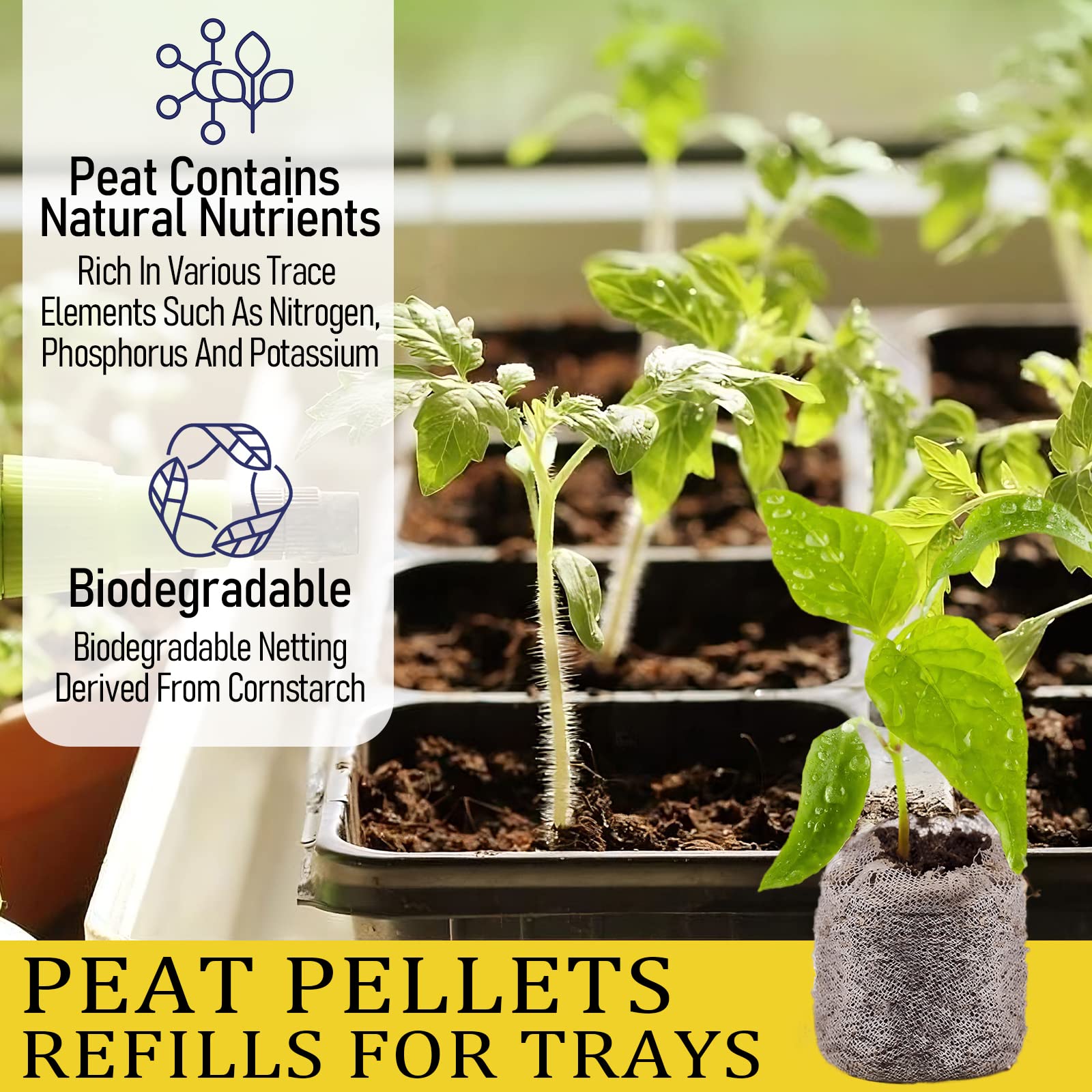 Snapklik.com : Legigo 100 Pcs 36mm Seed Starter Peat Pellets Pods For ...