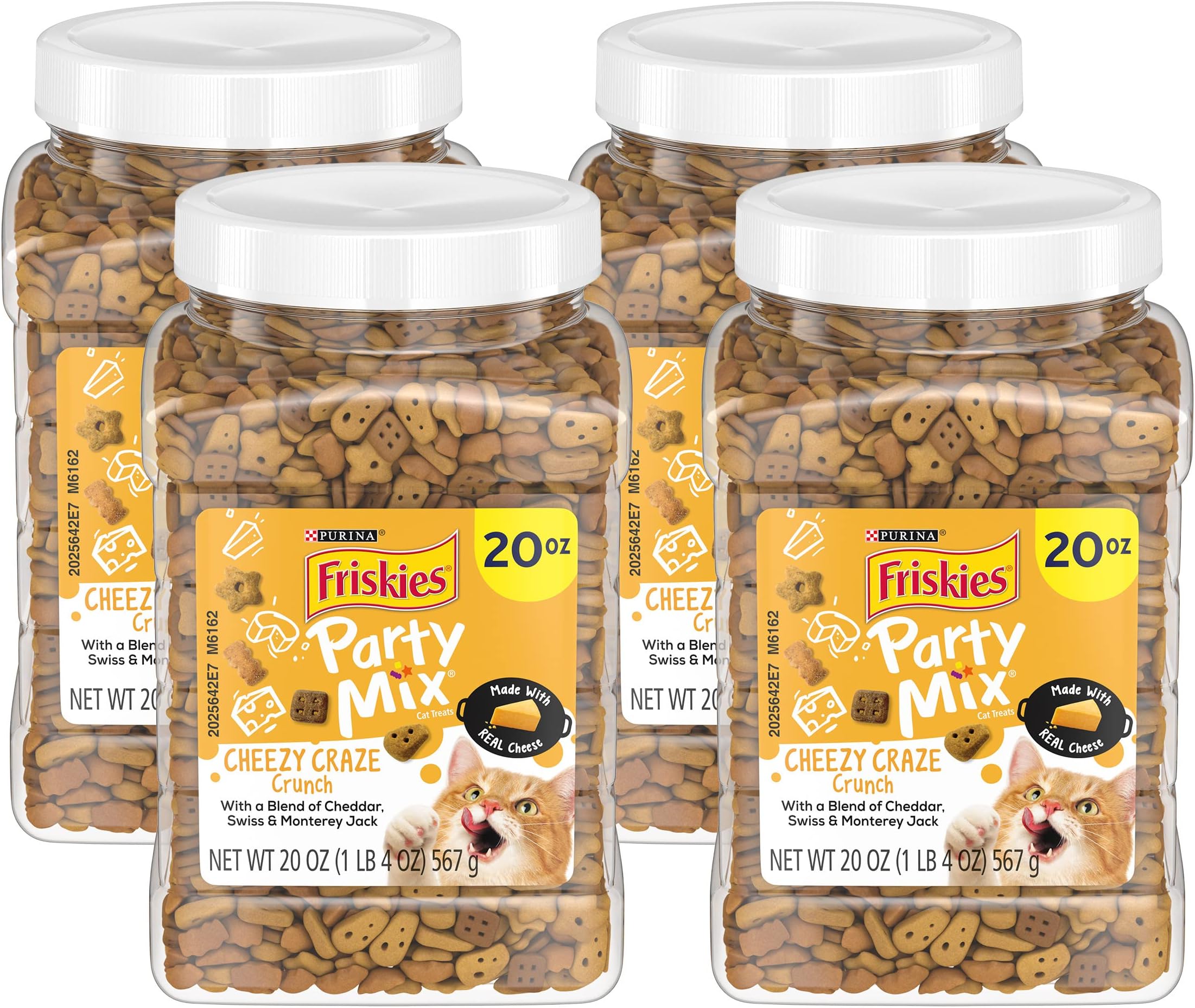 Amazon.com : Purina Friskies Party Mix Cat Treats, Cheezy Craze Crunch ...