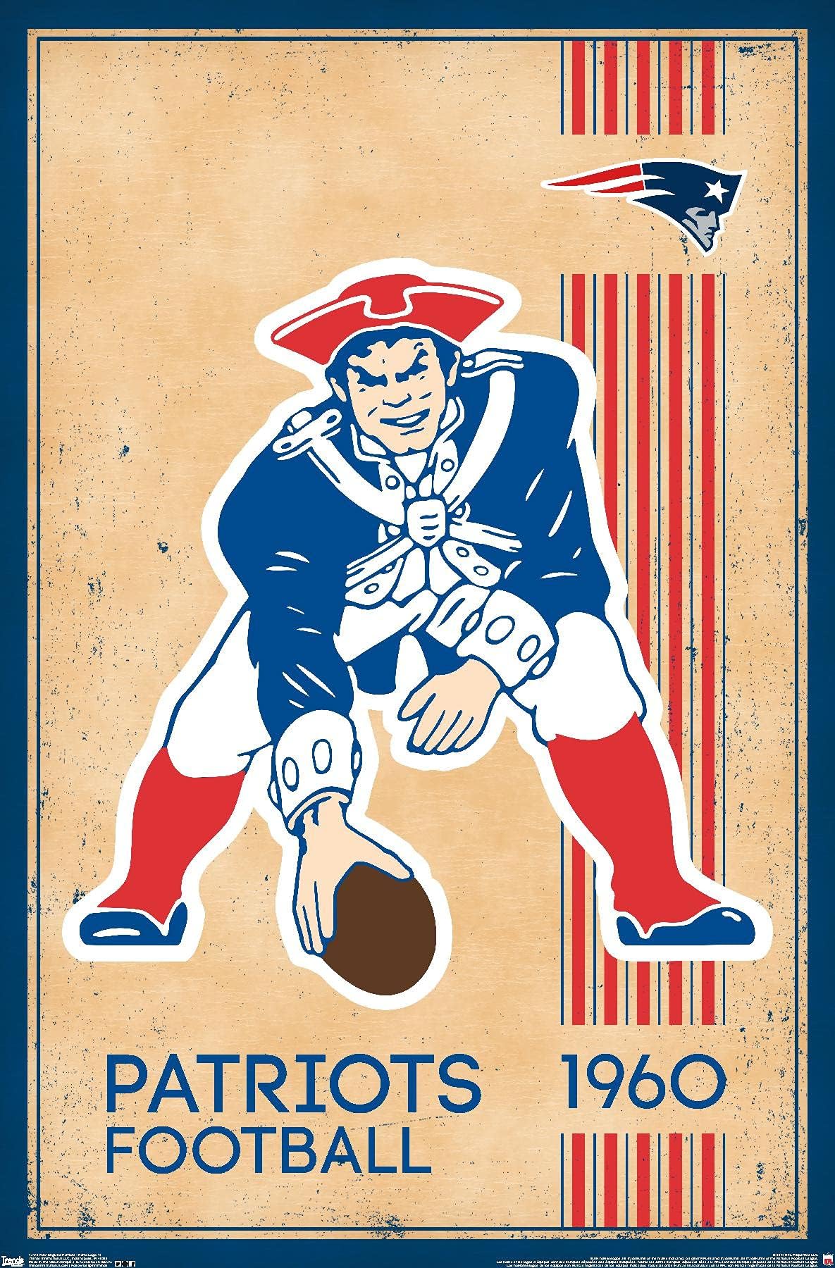 Amazon.com: Trends International NFL New England Patriots - Neon Helmet ...