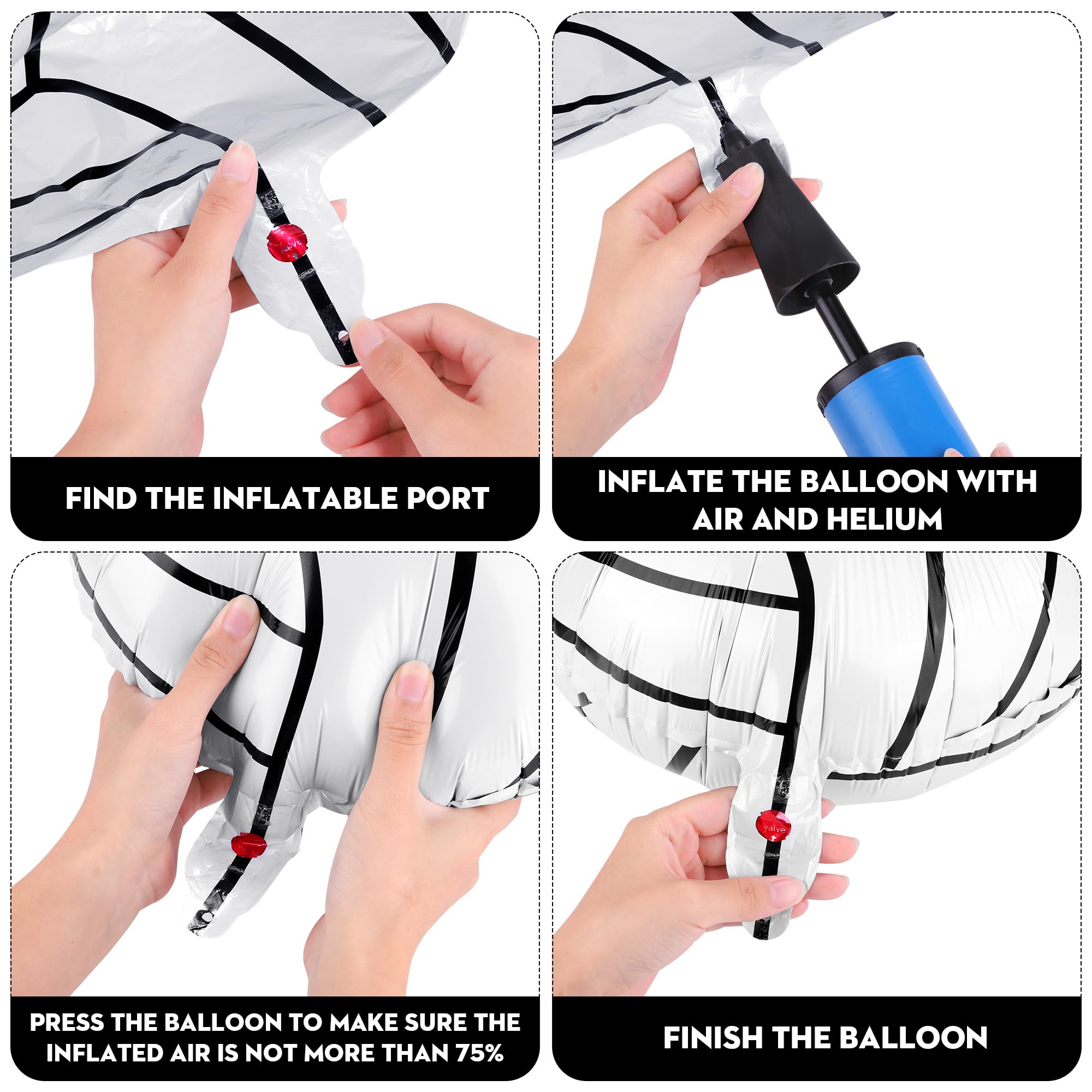 Snapklik.com : Durony 12 Pieces 18 Inches Volleyball Balloons ...