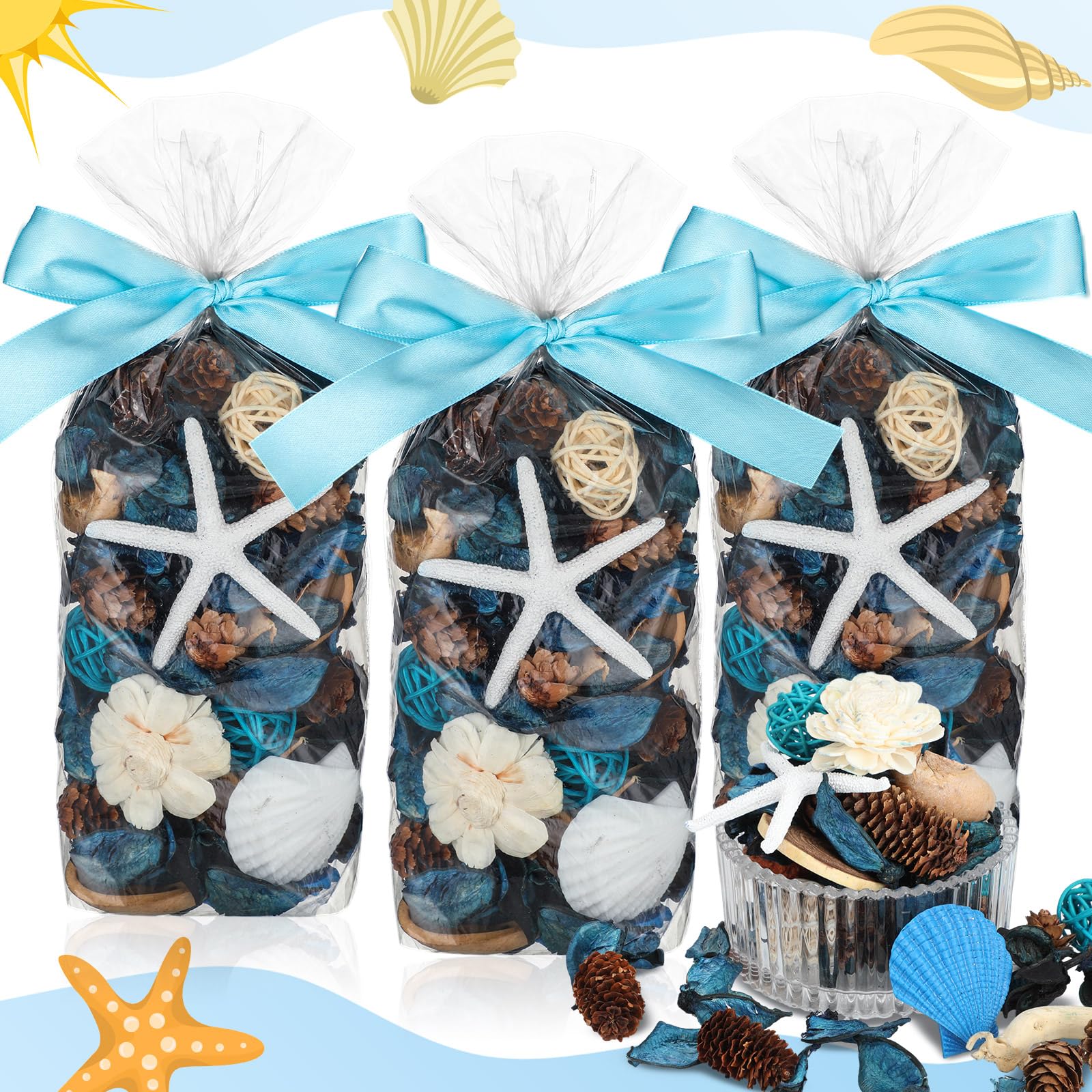 Amazon.com: Dansib 3 Pack Potpourri Bag Ocean Scent Perfume Sachet of ...