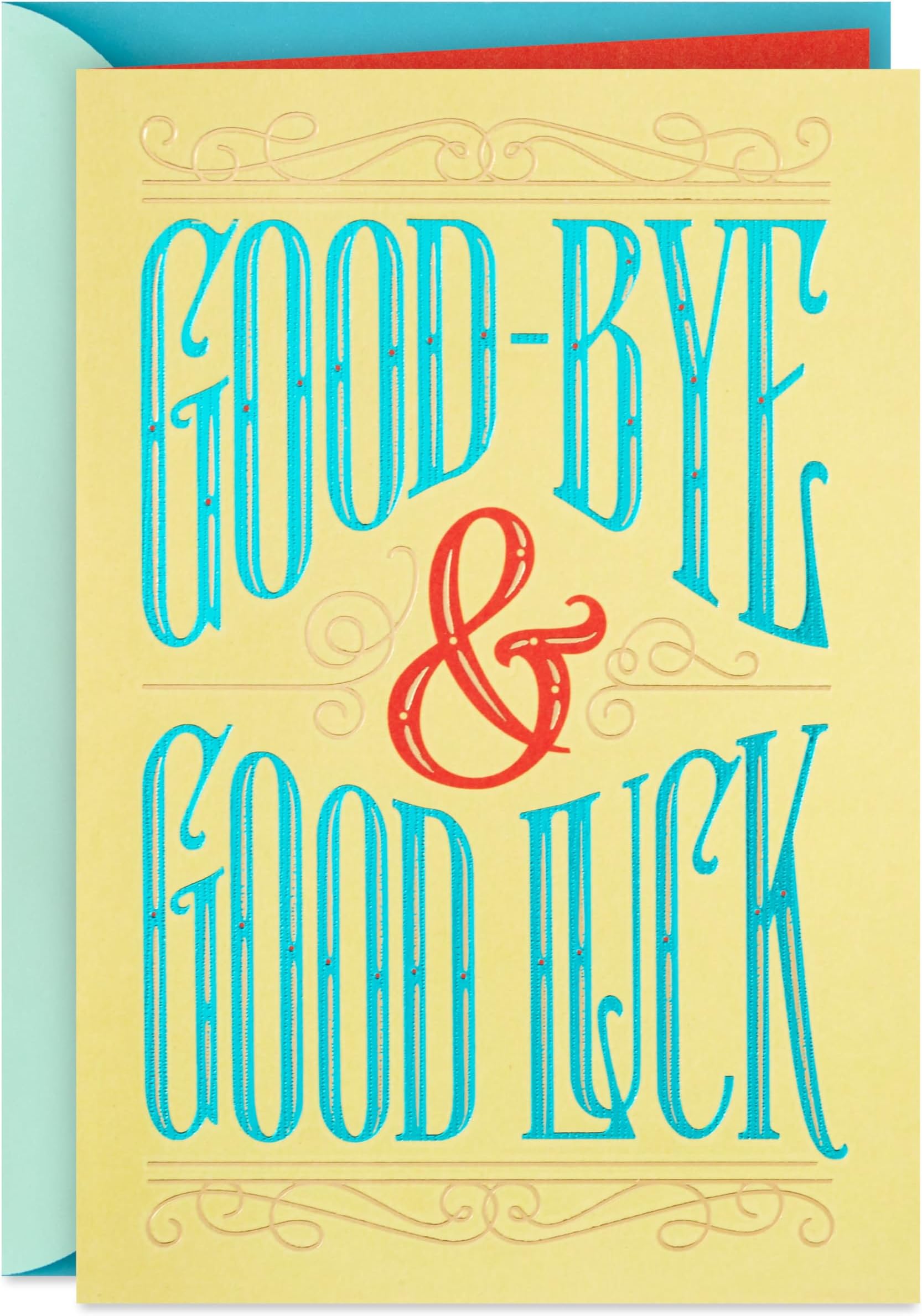Amazon.com : Hallmark Farewell Card, Good Luck (Retirement Card ...